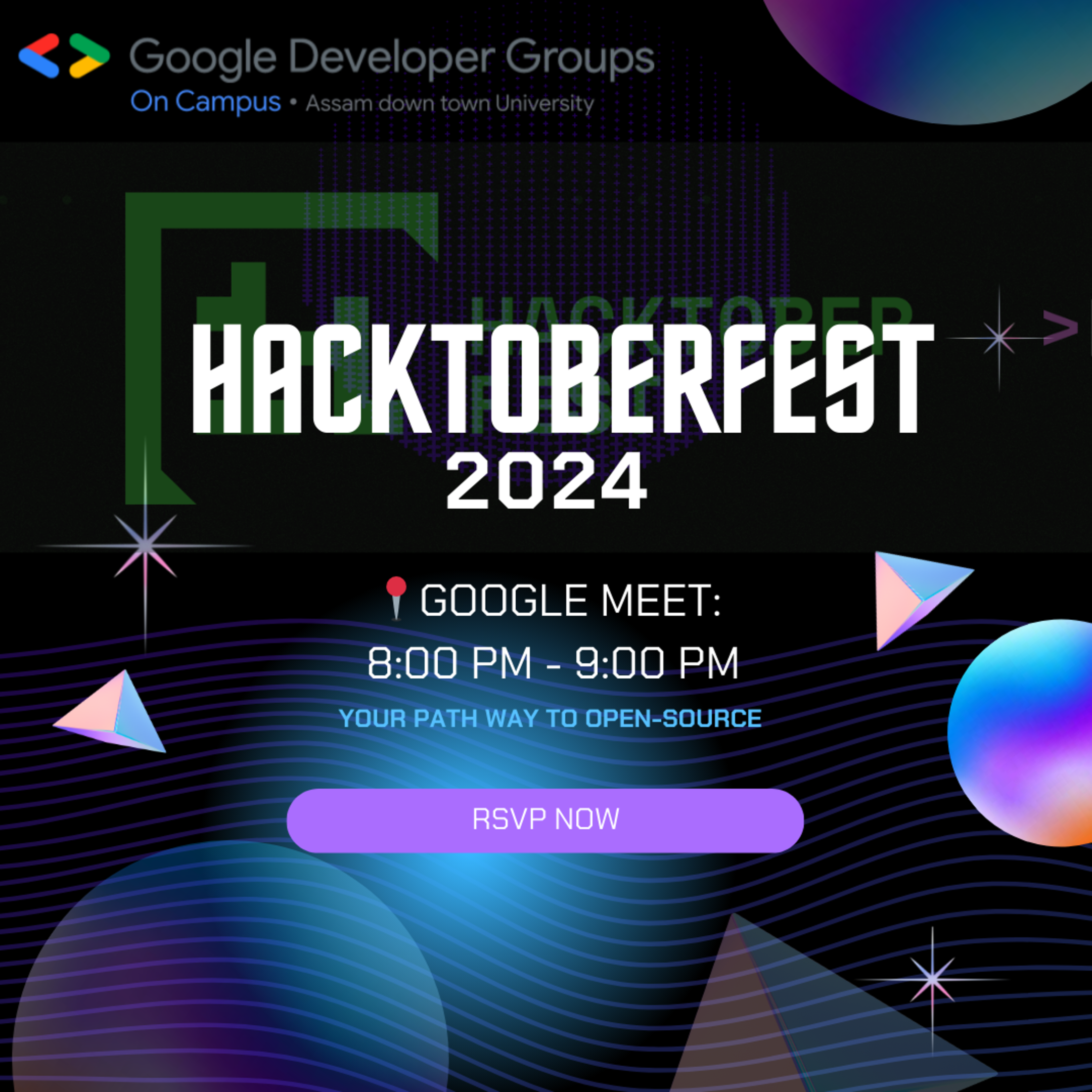 See Intro to Hacktoberfest 2024 at Google Developer Groups GDG on ...