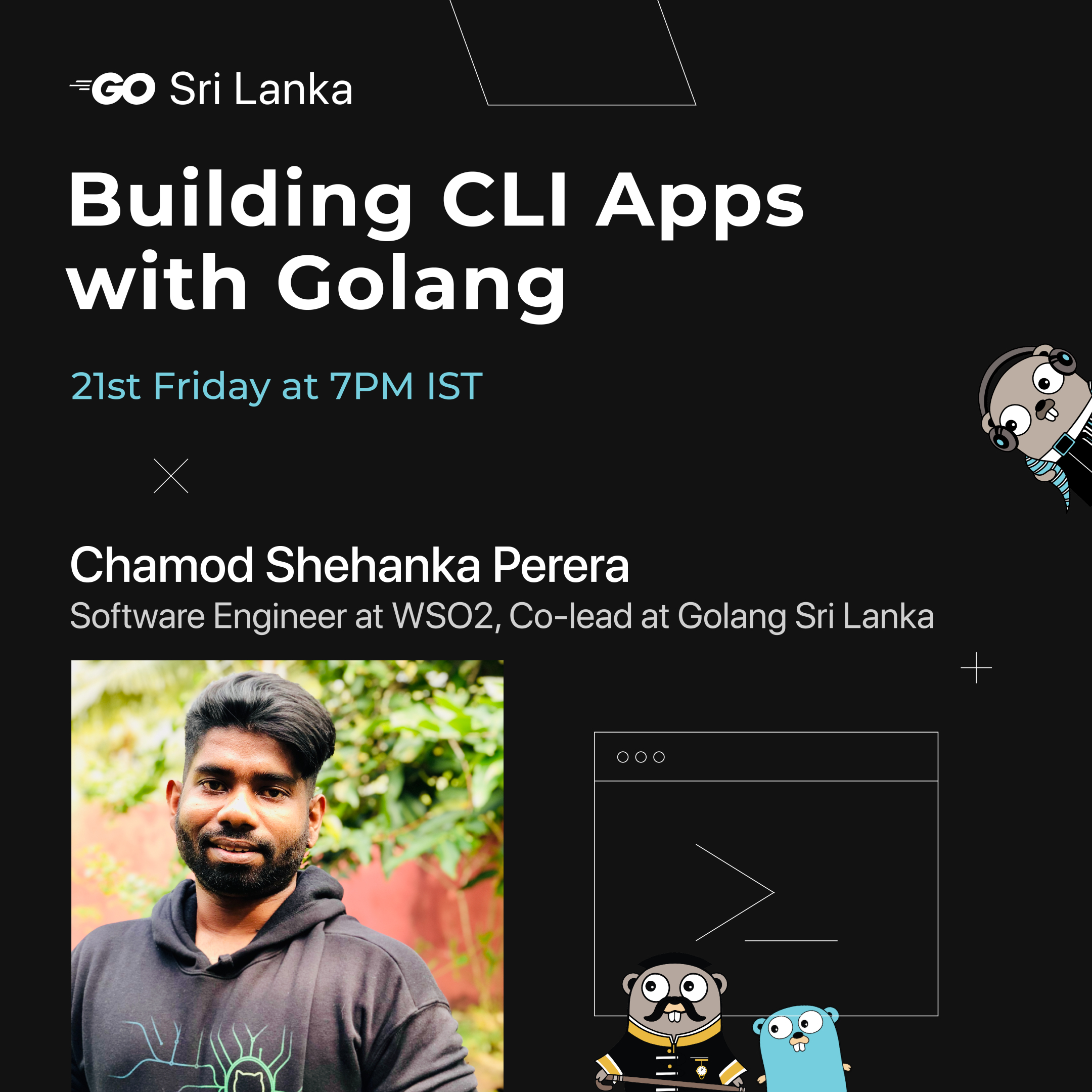 See Building CLI Apps with Golang at Google Developer Groups GDG Sri Lanka See Building CLI Apps with Golang at Google Developer Groups GDG Sri Lanka