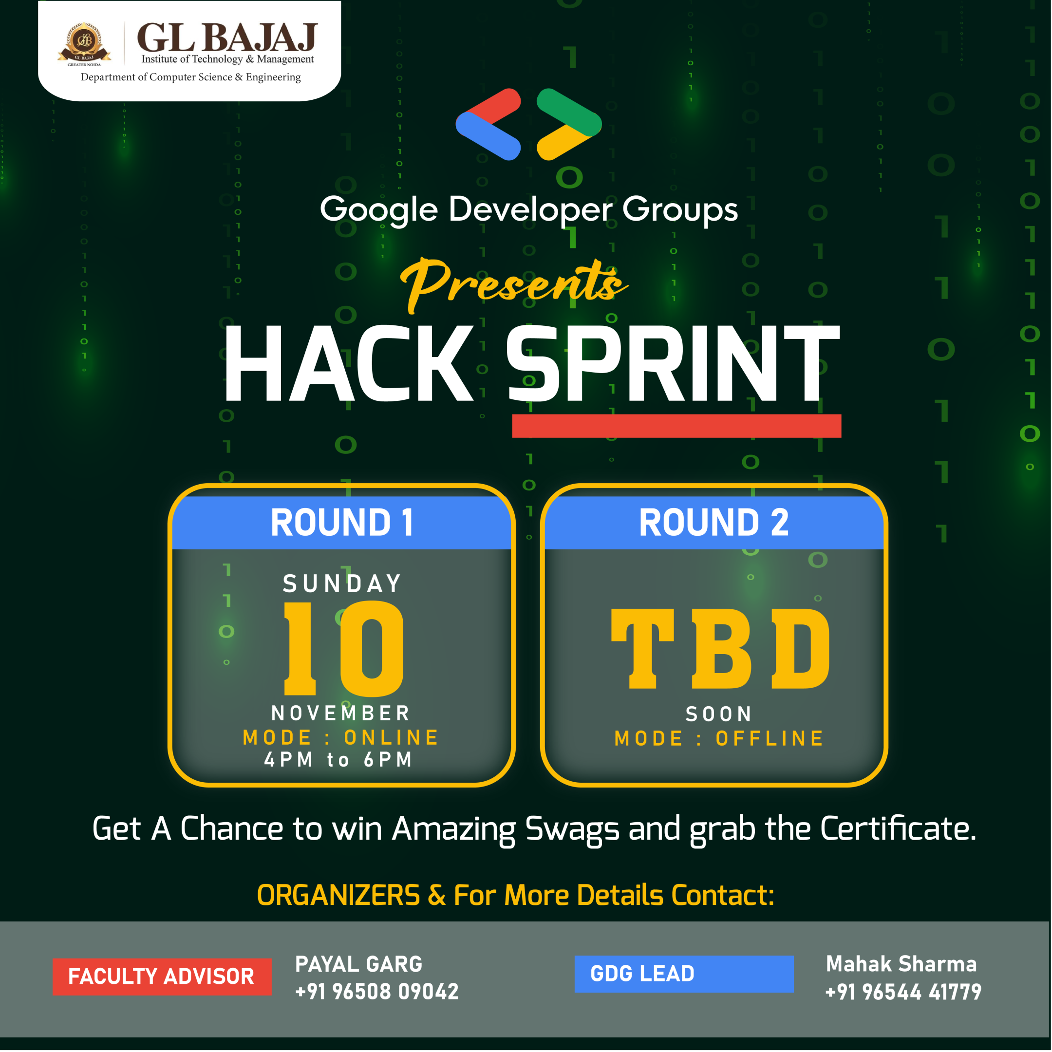 See HACK SPRINT :: Code, Compete, Conquer at Google Developer Groups ...