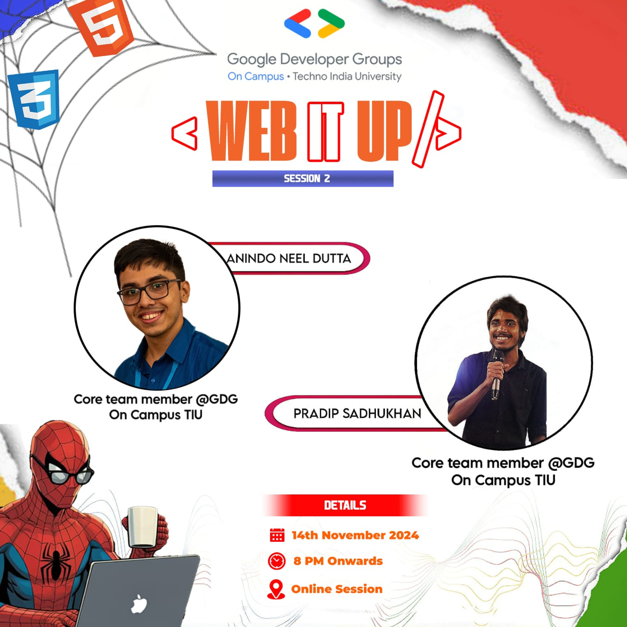 See Web It Up - Web Development Introduction at Google Developer Groups GDG on Campus Techno ...