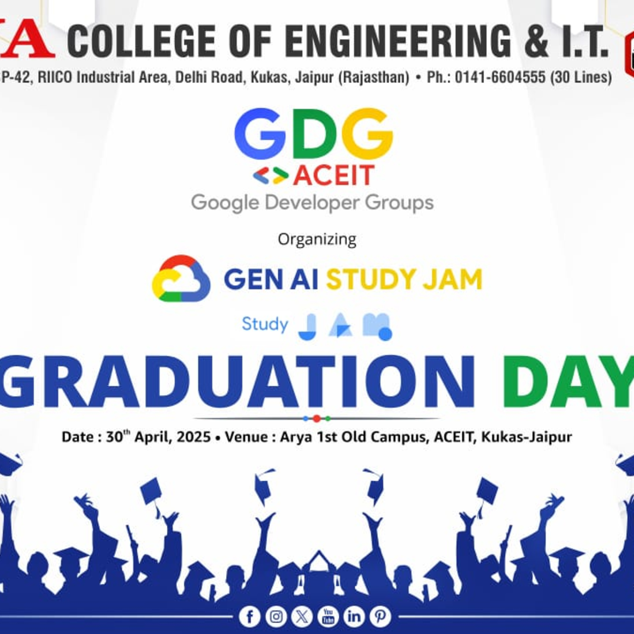 See Graduation Day at Google Developer Groups GDG on Campus Arya College of Engineering & IT ...