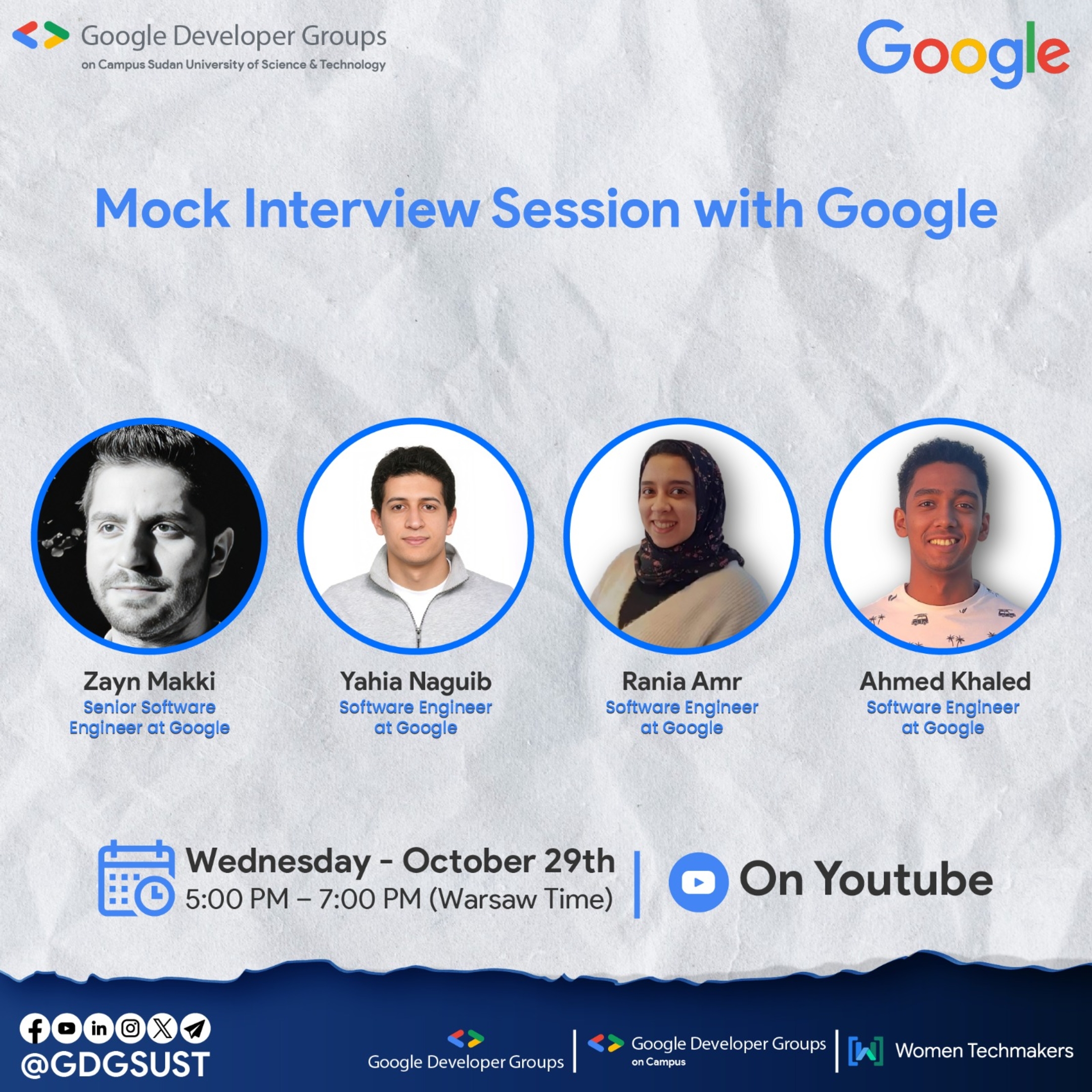 See Mock Interview Session With Google at Google Developer Groups GDG ...