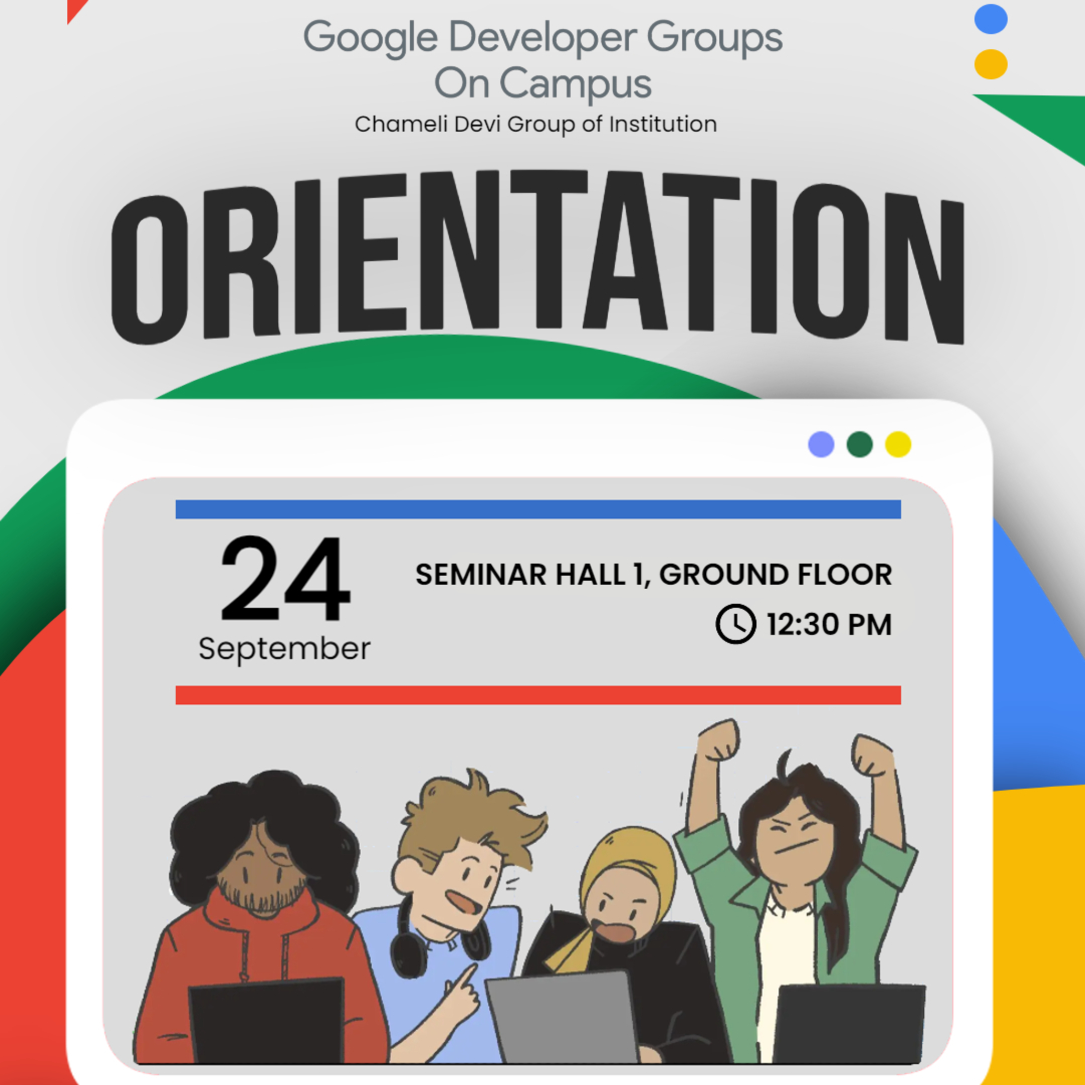 See Orientation Session 2K24 at Google Developer Groups GDG on Campus Chameli Devi Group of ...