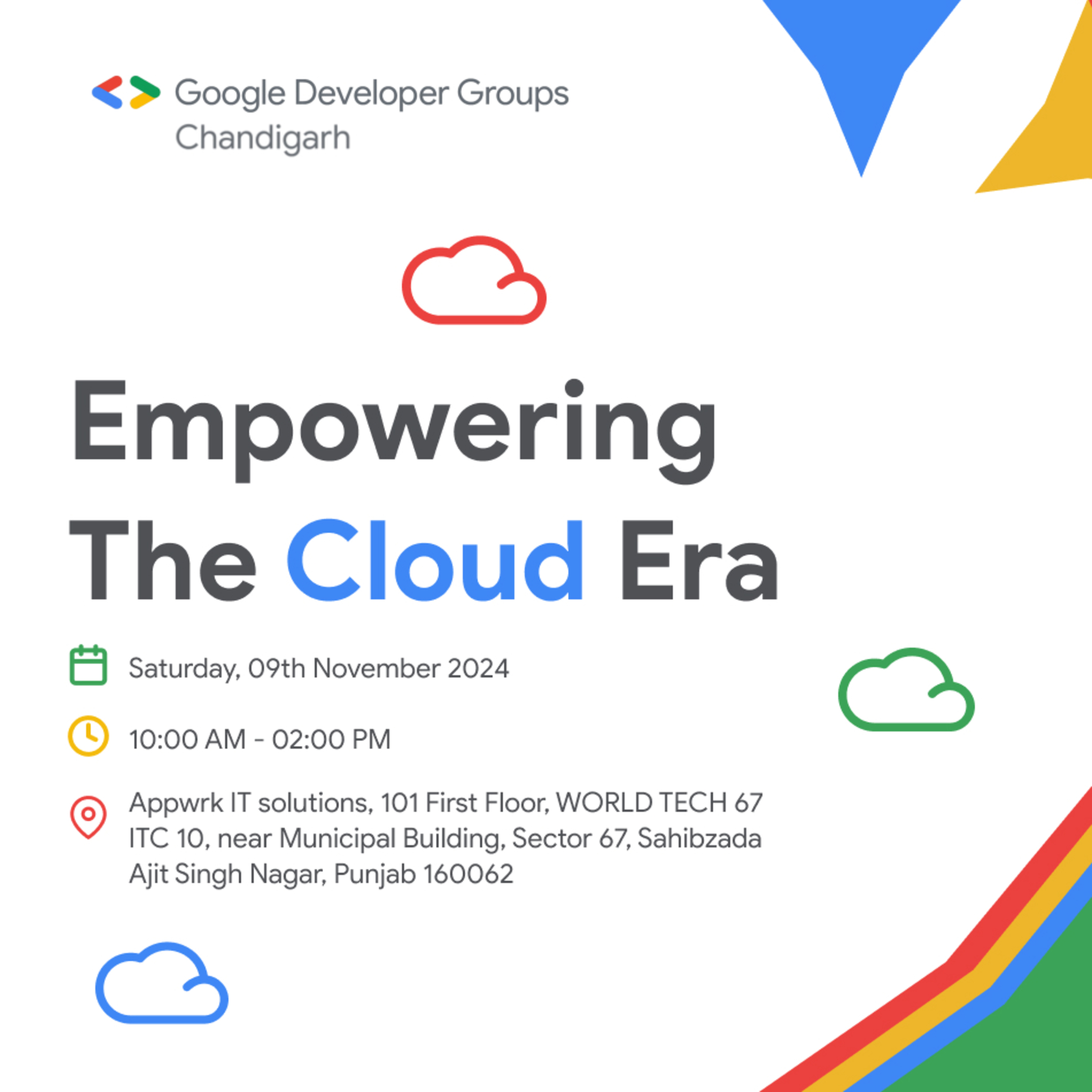 See Empowering the Cloud Era at Google Developer Groups GDG Chandigarh