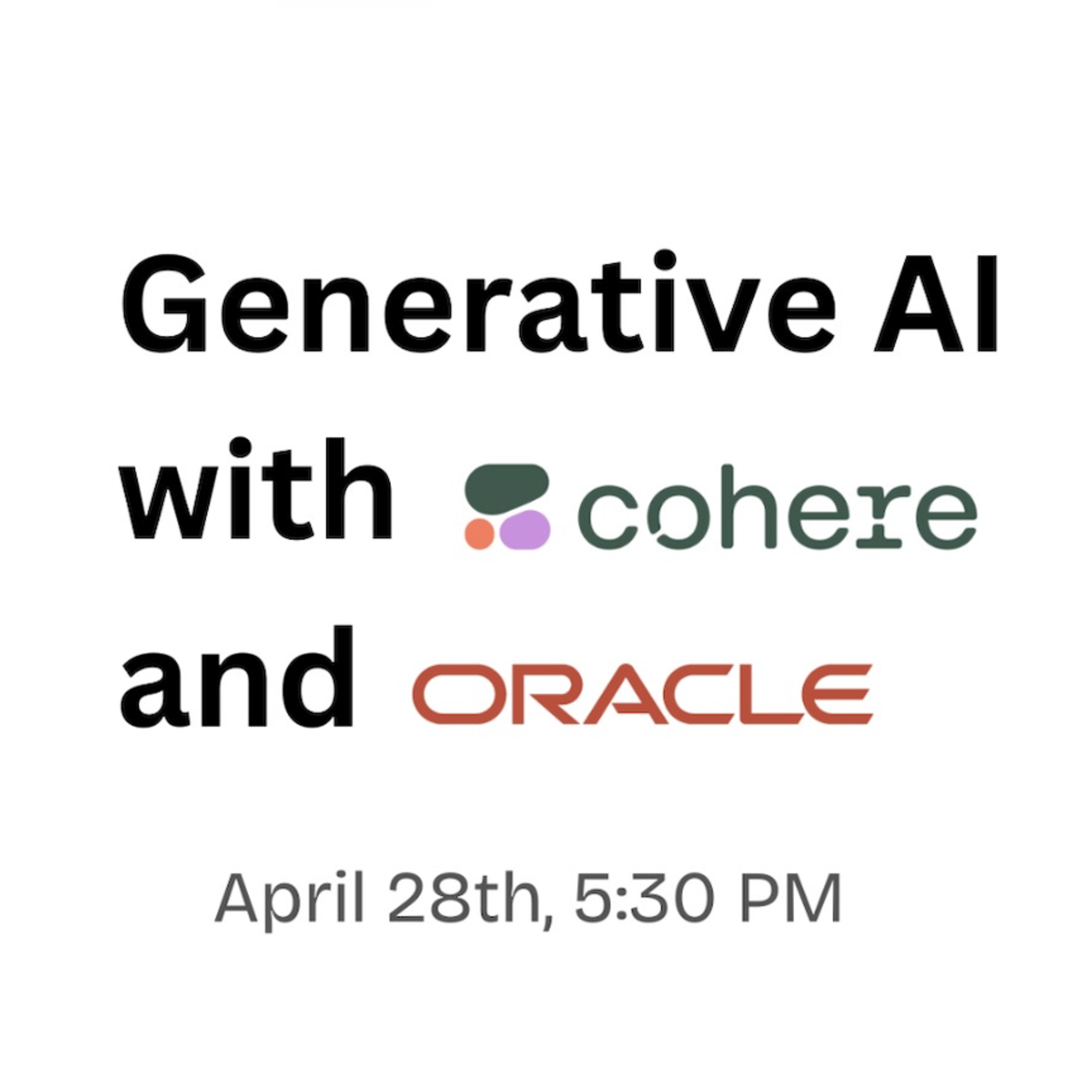 See Oracle & Cohere Infrastructure for AI at Google Developer Groups ...
