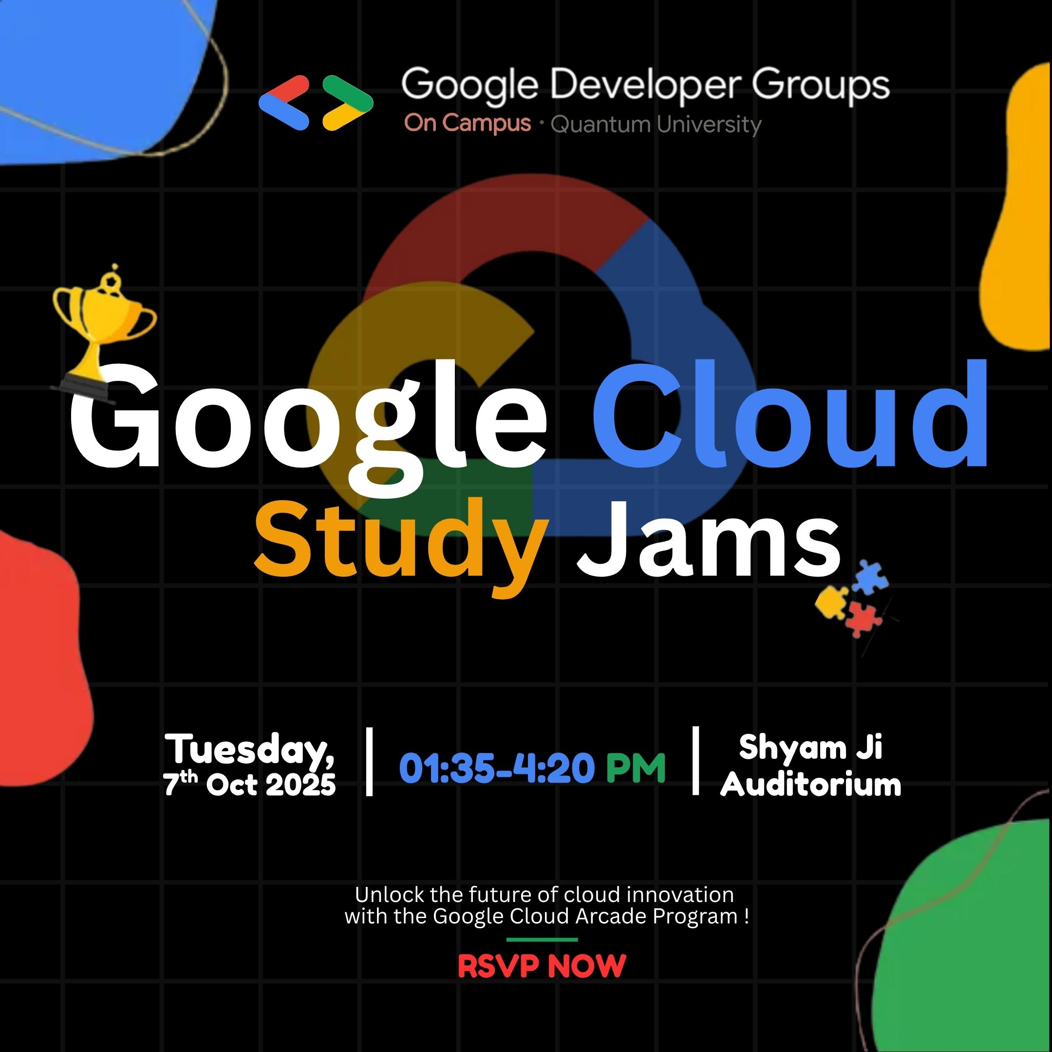 See Cloud Study Jam at Google Developer Groups GDG on Campus Quantum ...