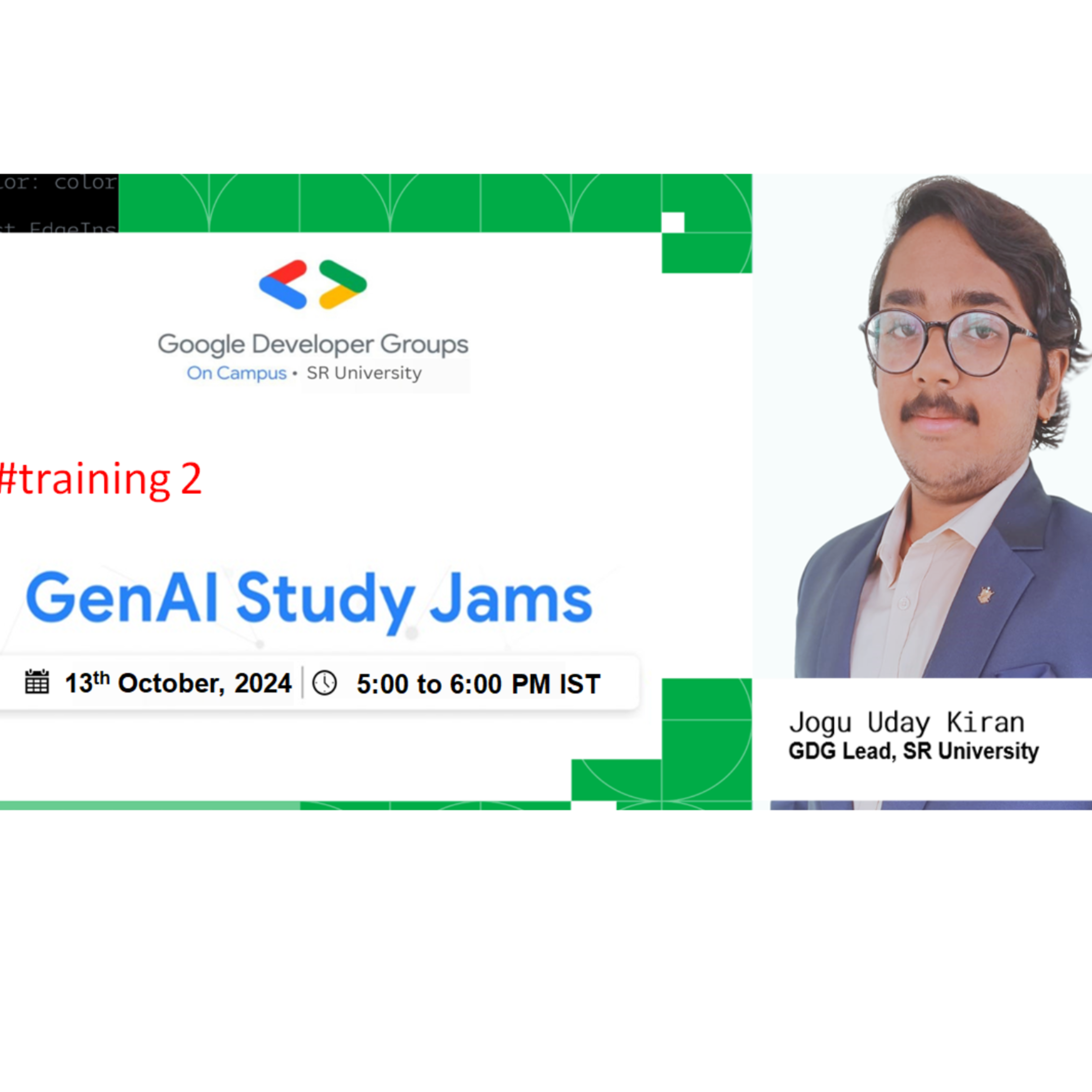 See #Training 2 on GenAI Study Jams Campaign at Google Developer Groups ...