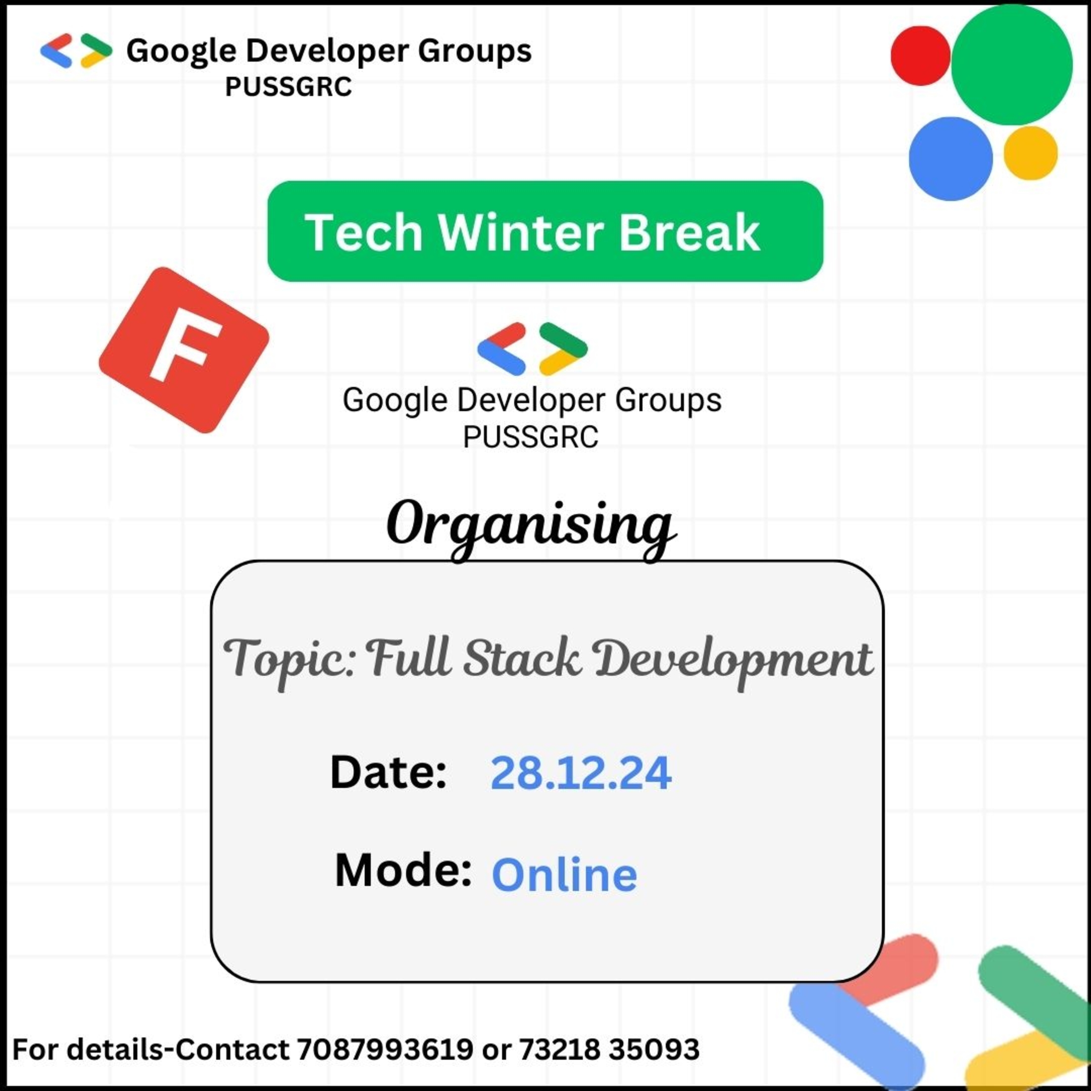 See Tech Winter Break GDG On Campus Panjab University Swami Sarvanand ...