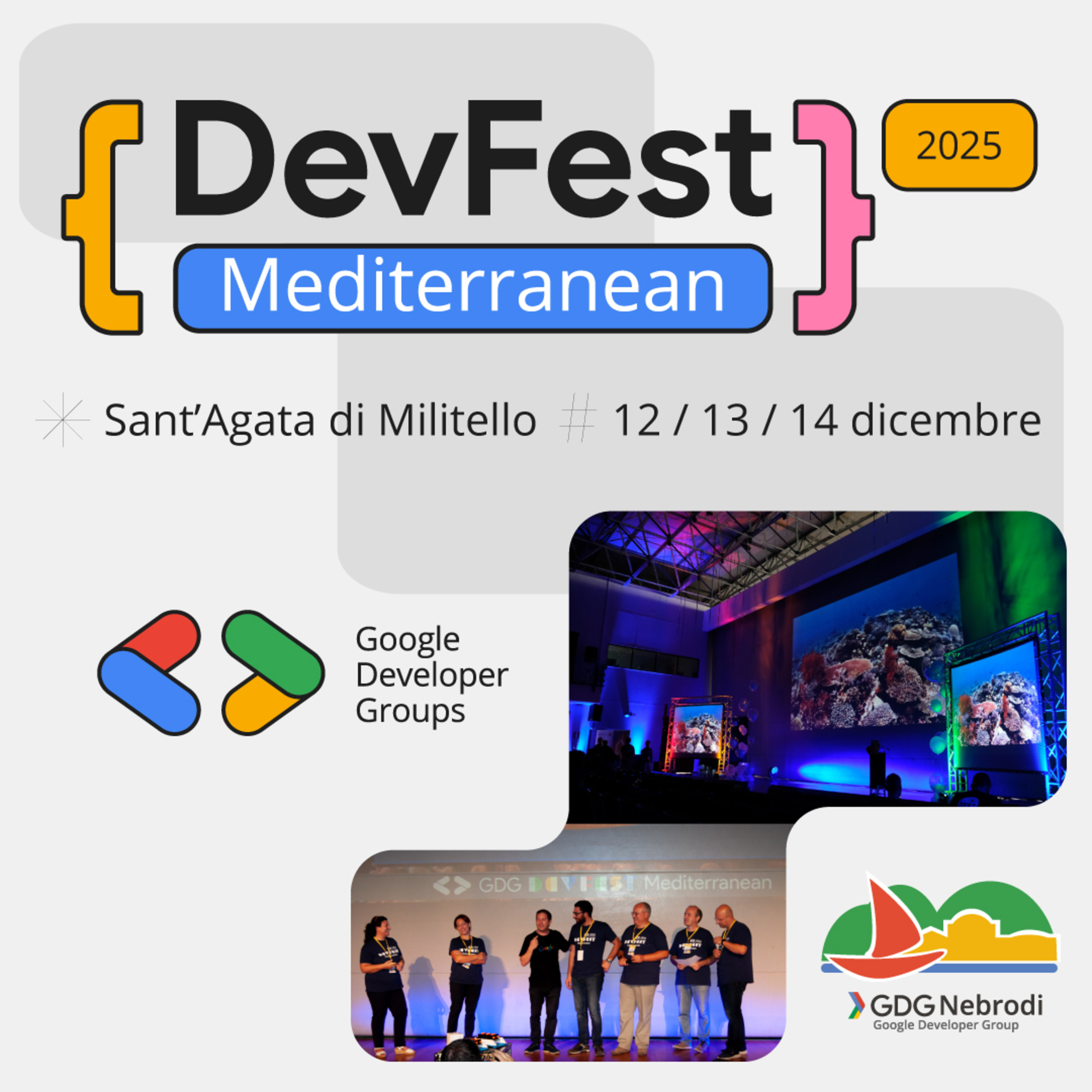 See DevFest Mediterranean 2025 at Google Developer Groups GDG Nebrodi
