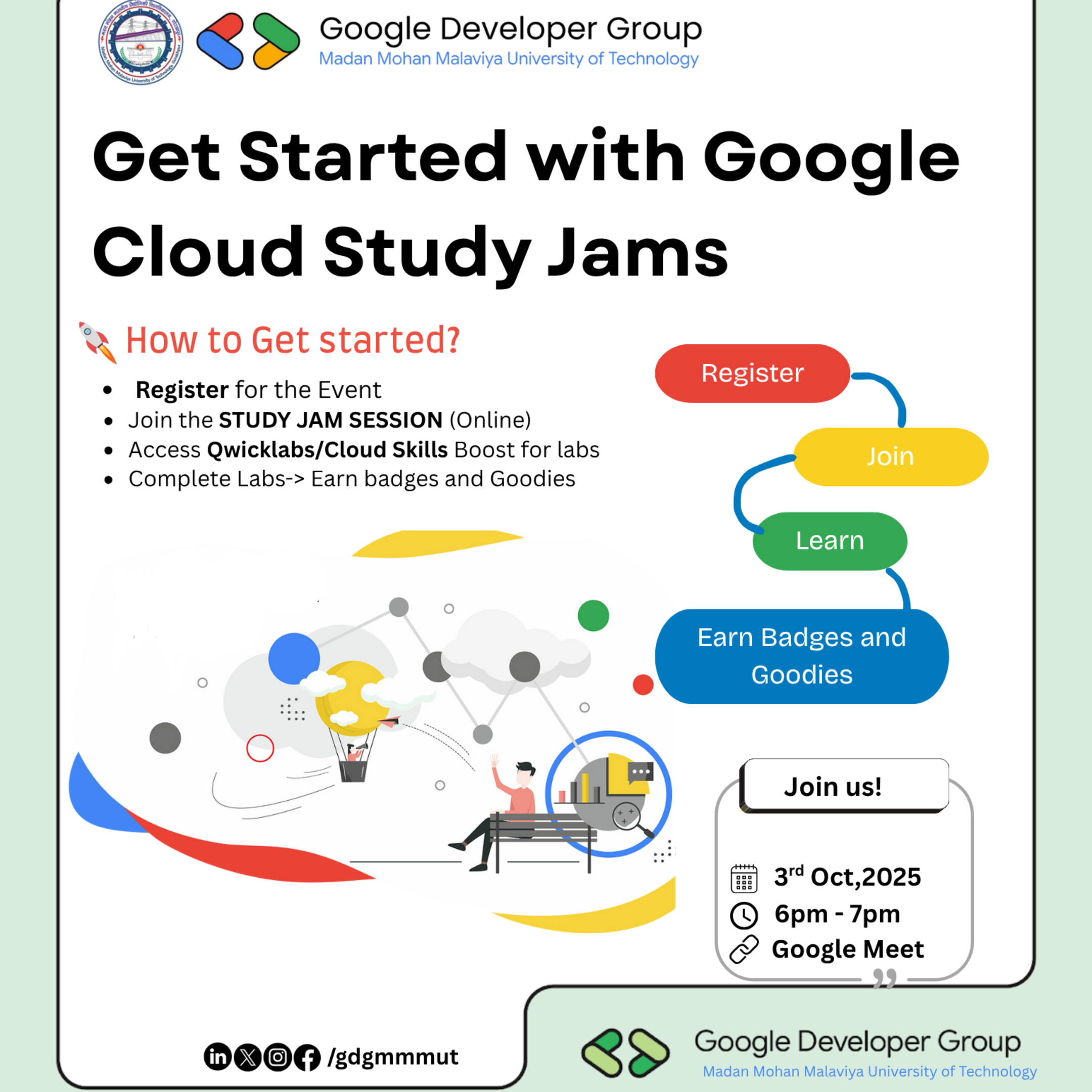 See Google Cloud Study Jam: Virtual Learning Adventure at Google Developer Groups GDG on Campus ...