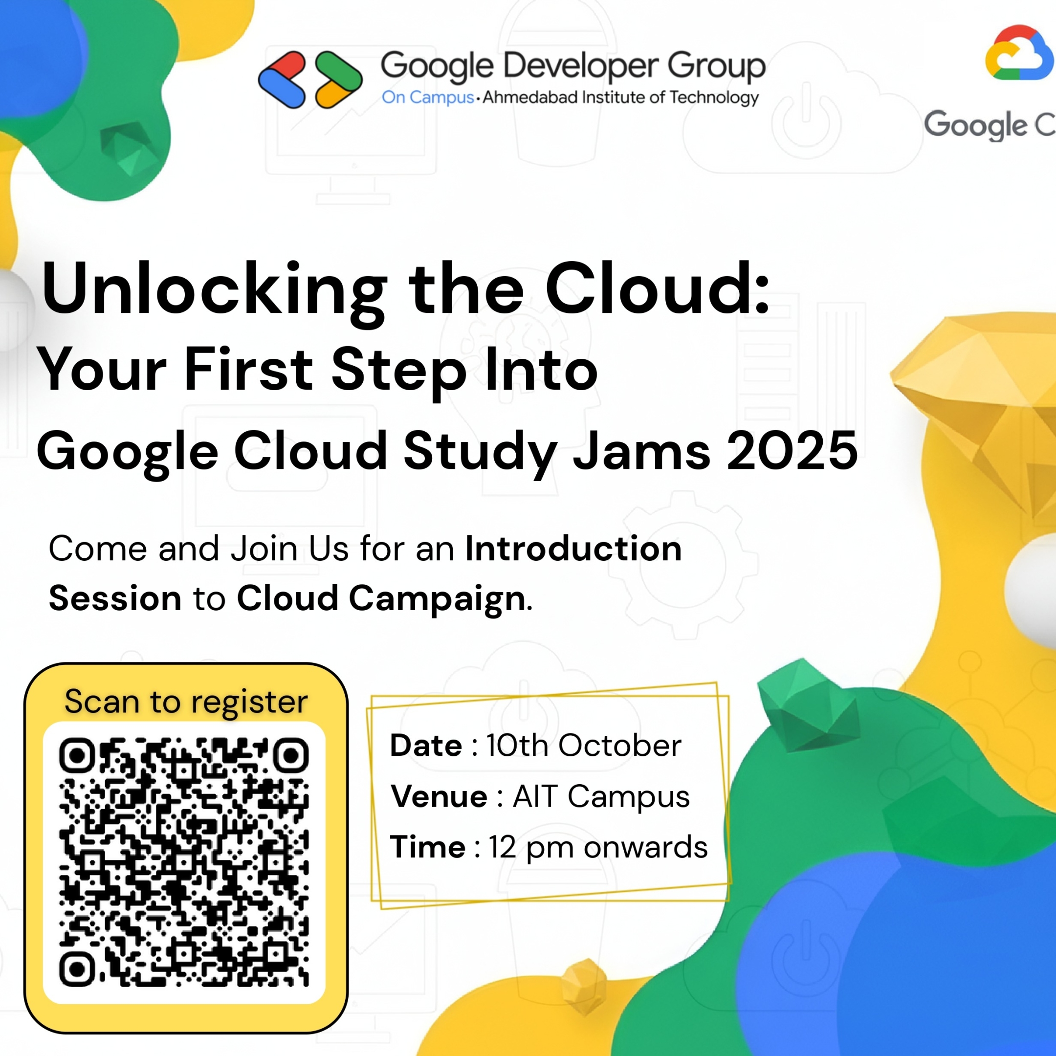 See Cloud Kickoff: Intro to Google Cloud Study Jams 2025 at Google ...