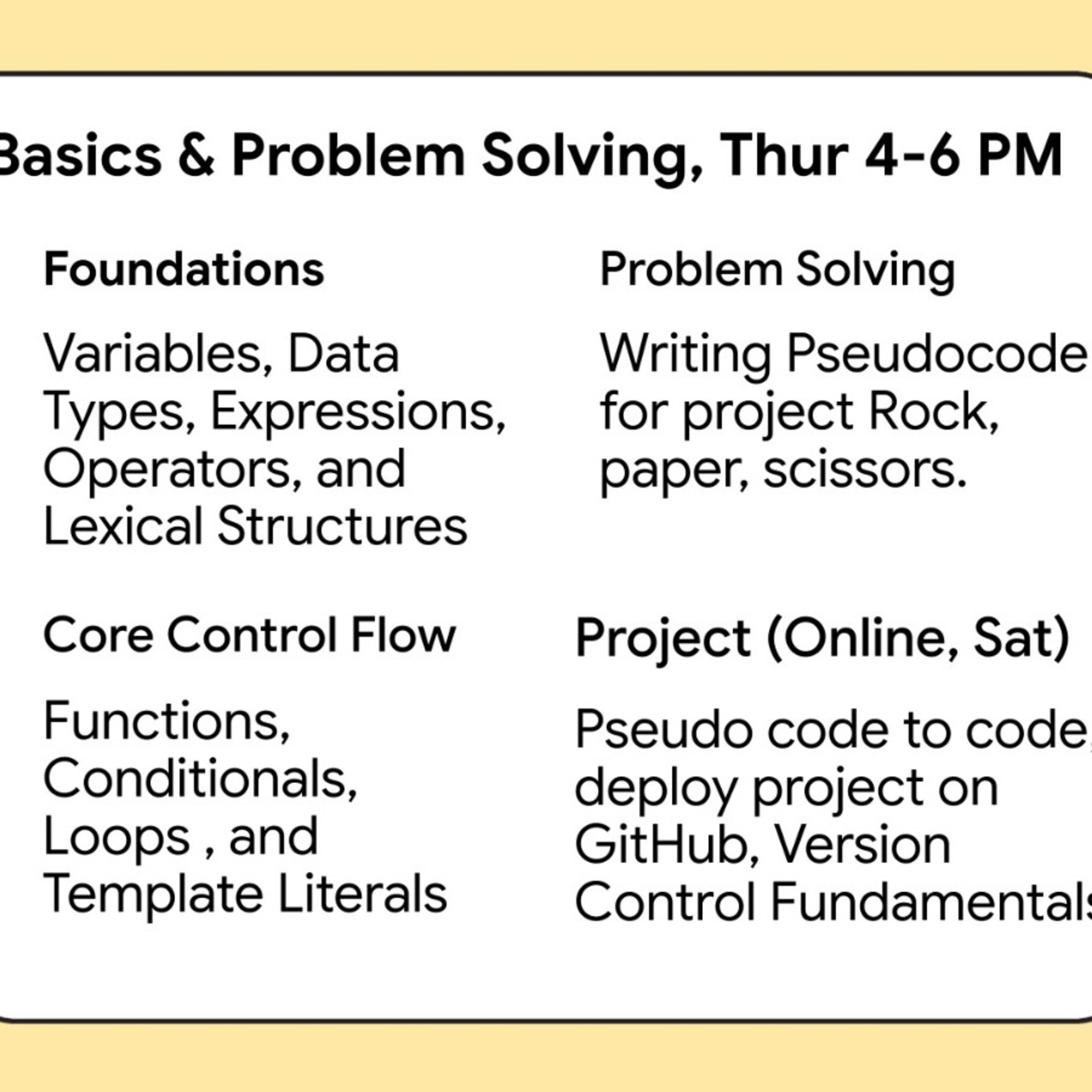 See JavaScript Basics: Learn the Foundations at Google Developer Groups GDG on Campus Mount ...
