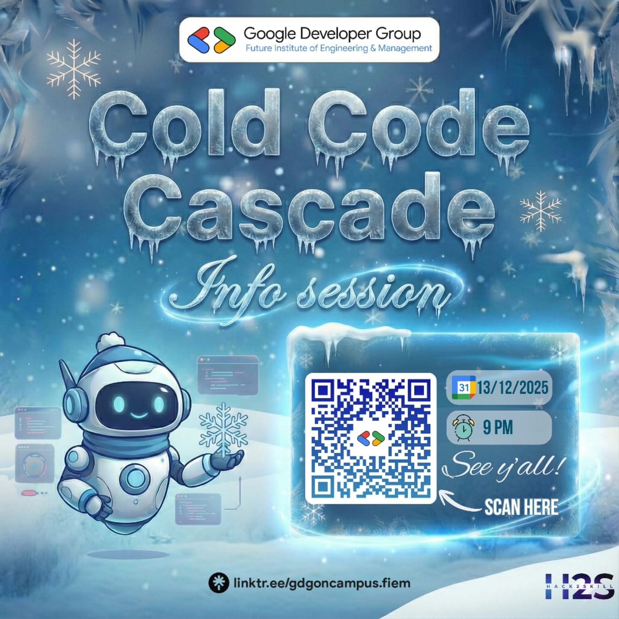 See Cold Code Cascade | Info Session at Google Developer Groups GDG on ...