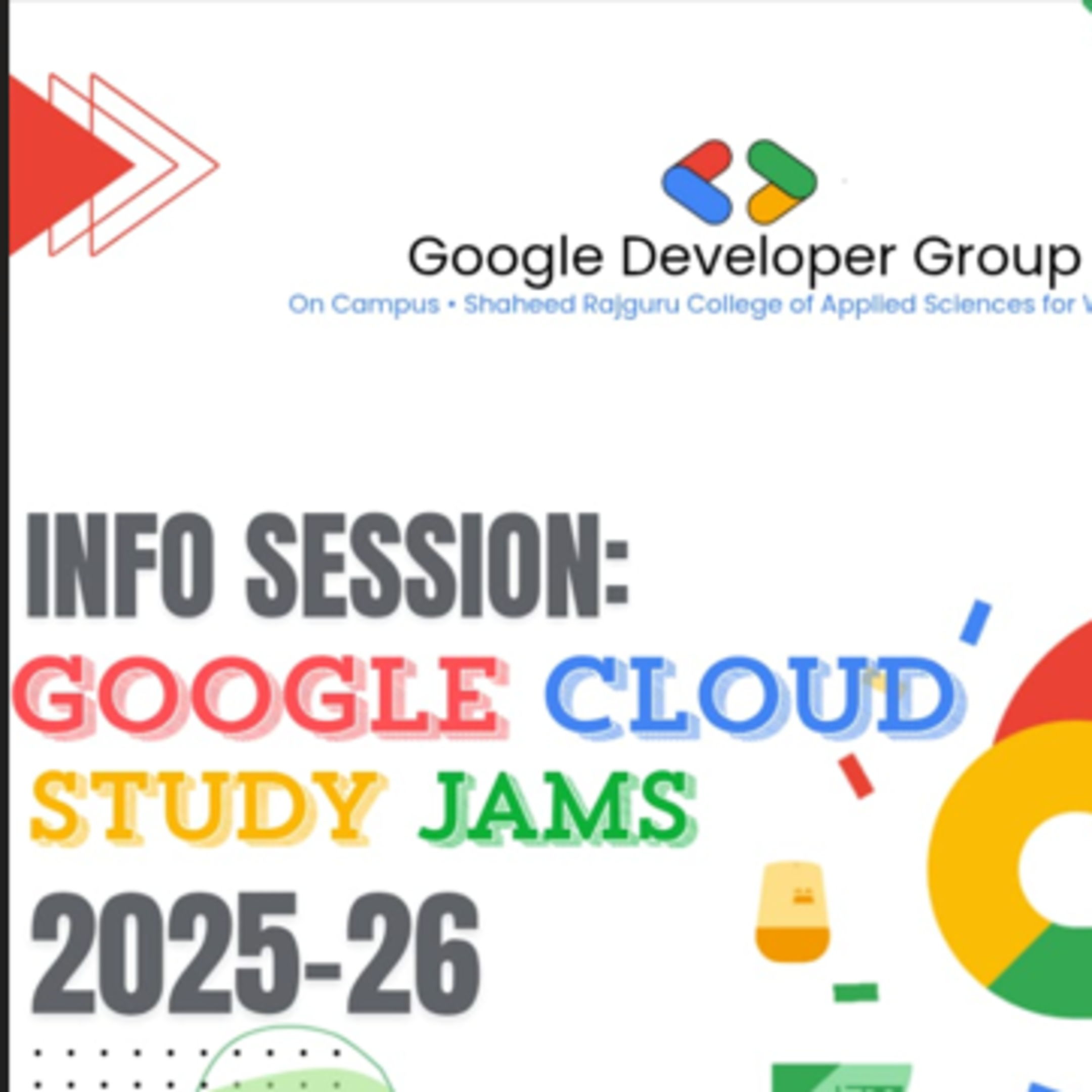 See Info Session: Google Cloud Study Jams at Google Developer Groups GDG on Campus Shaheed ...