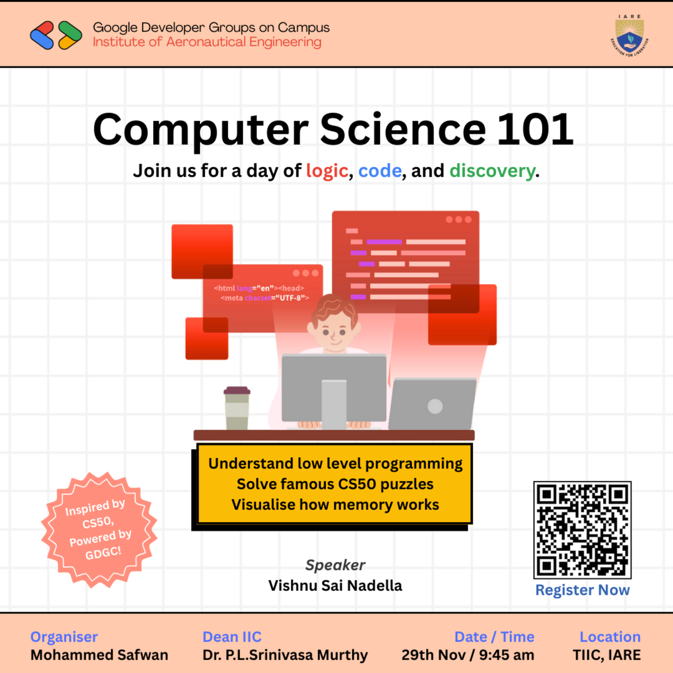See Computer Science 101 at Google Developer Groups GDG on Campus ...