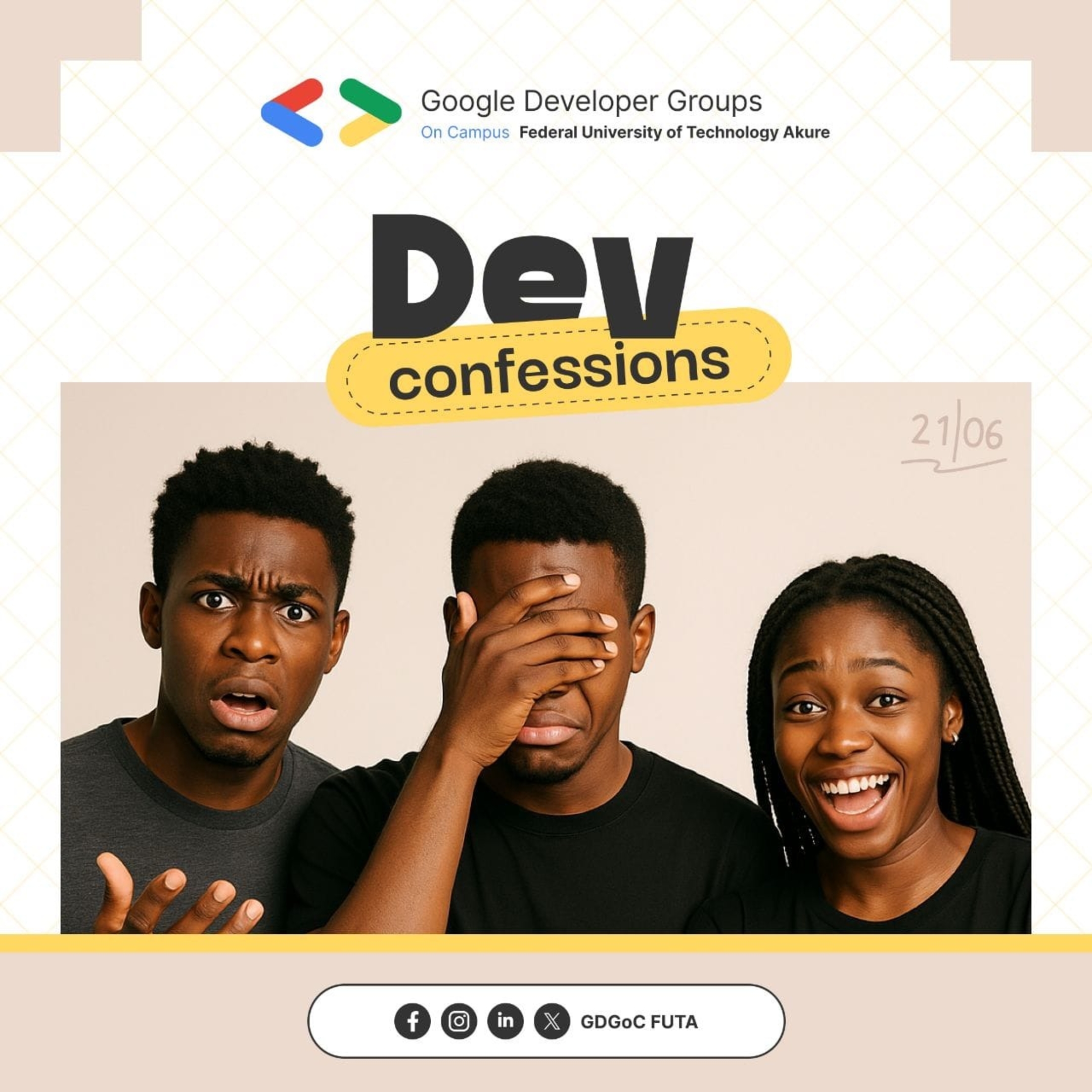 See Dev Confessions at Google Developer Groups GDG on Campus Federal University of Technology ...