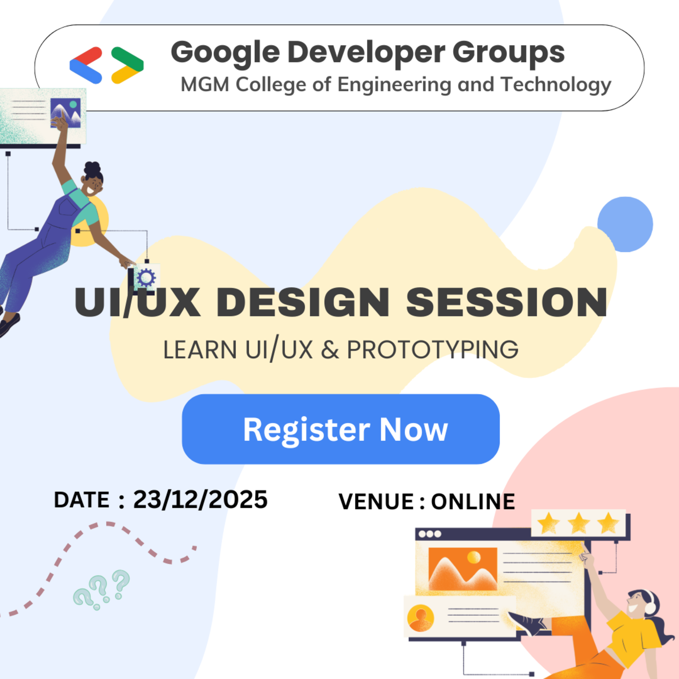See UI/UX design session at Google Developer Groups GDG on Campus MGM's ...