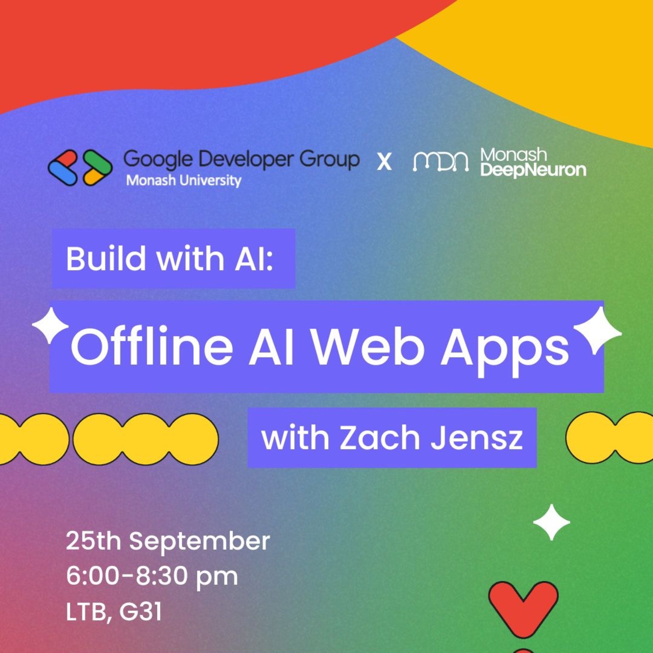See MDN x GDGoC: Build Offline AI Web Apps at Google Developer Groups GDG on Campus Monash ...