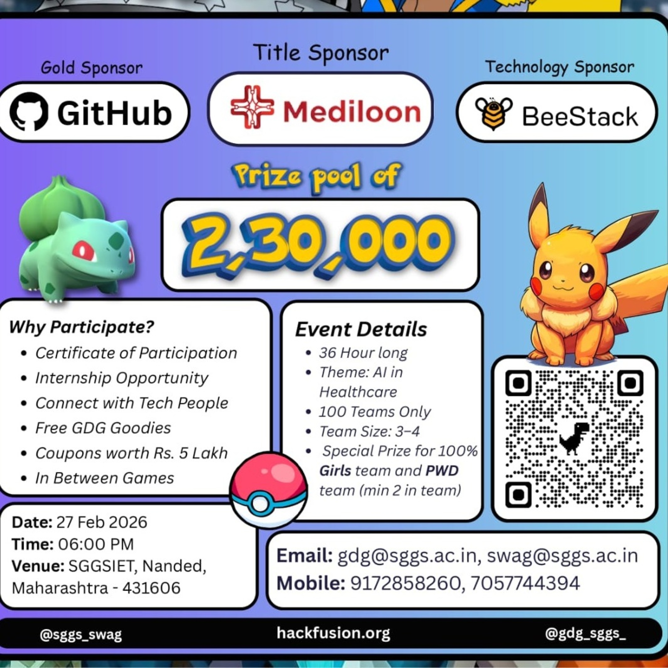 See HackFusion 3.o - A National Level Hackathon at Google Developer Groups GDG on Campus Shri ...