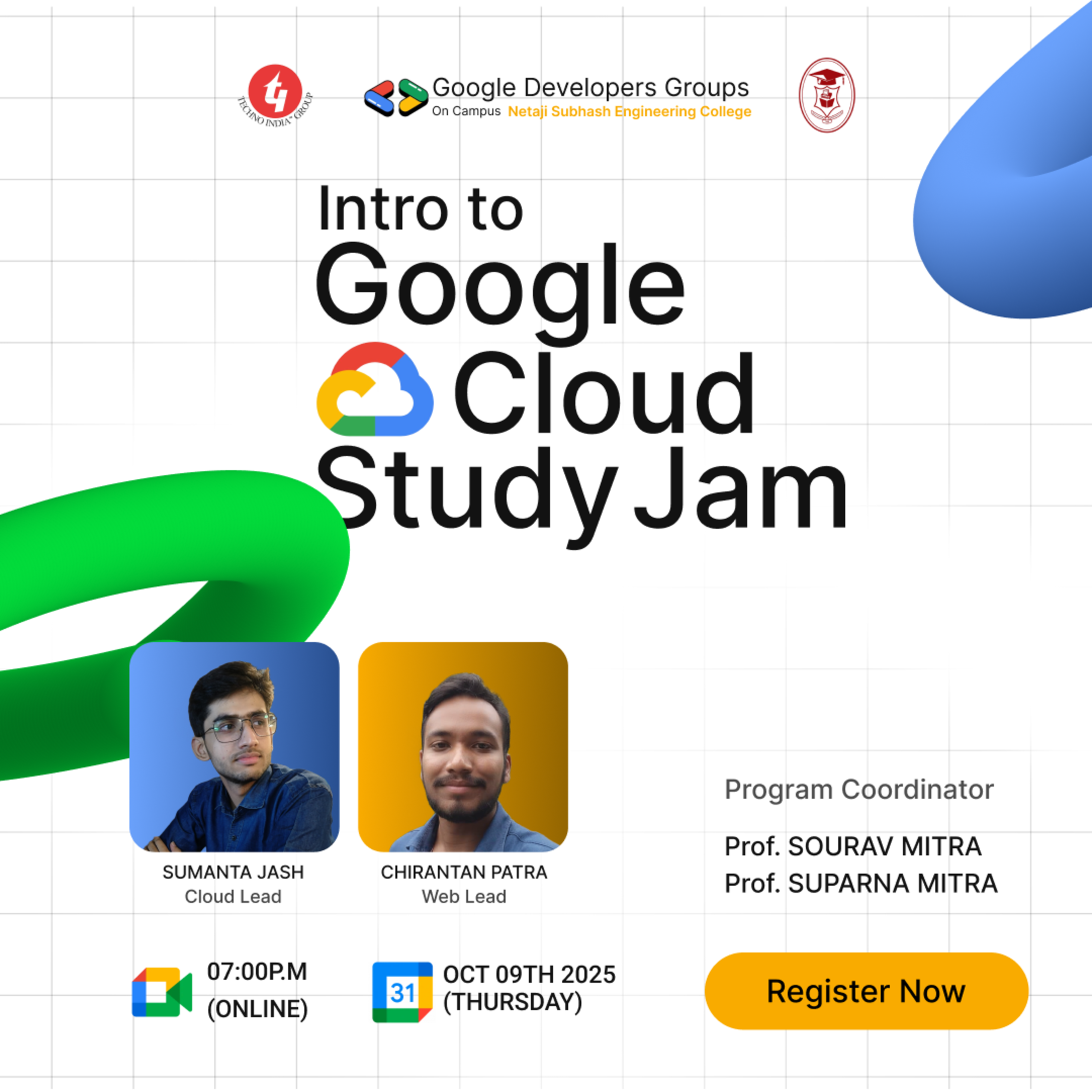 See ☁️ Ready to Rise Above the Clouds? Google Cloud Study Jams by GDG on Campus NSEC 🚀 at Google ...