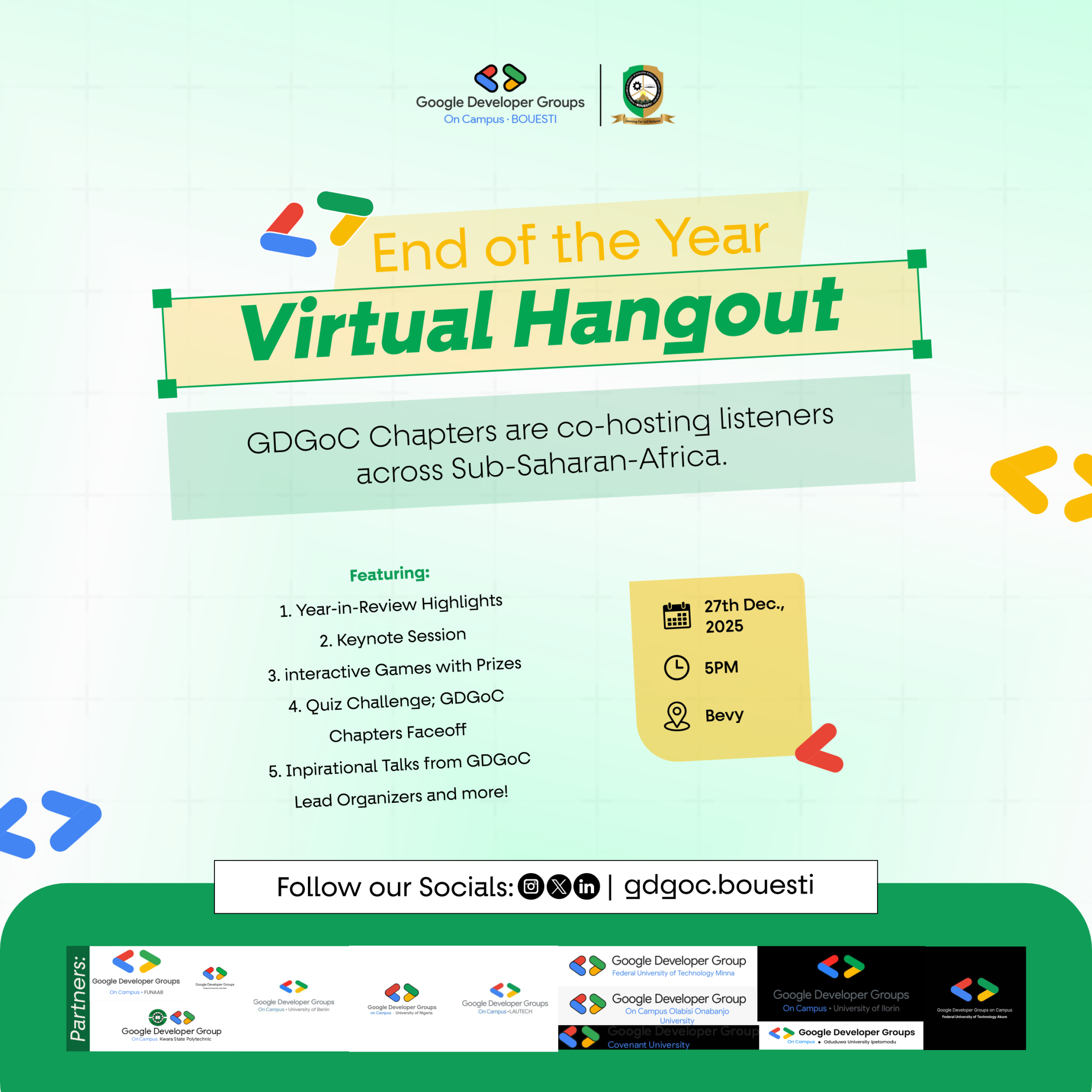 See End-of- year Virtual Hangout at Google Developer Groups GDG on ...