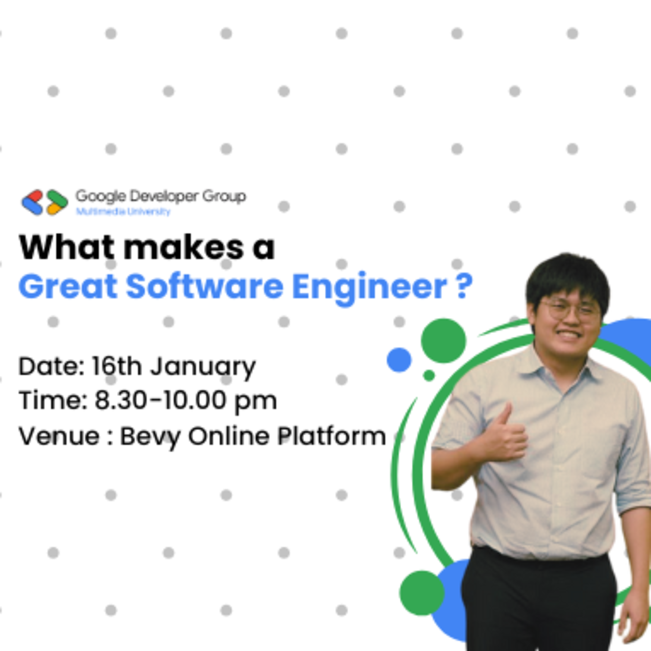 See Tech Talk Event: "What makes a great software engineer?" at Google ...