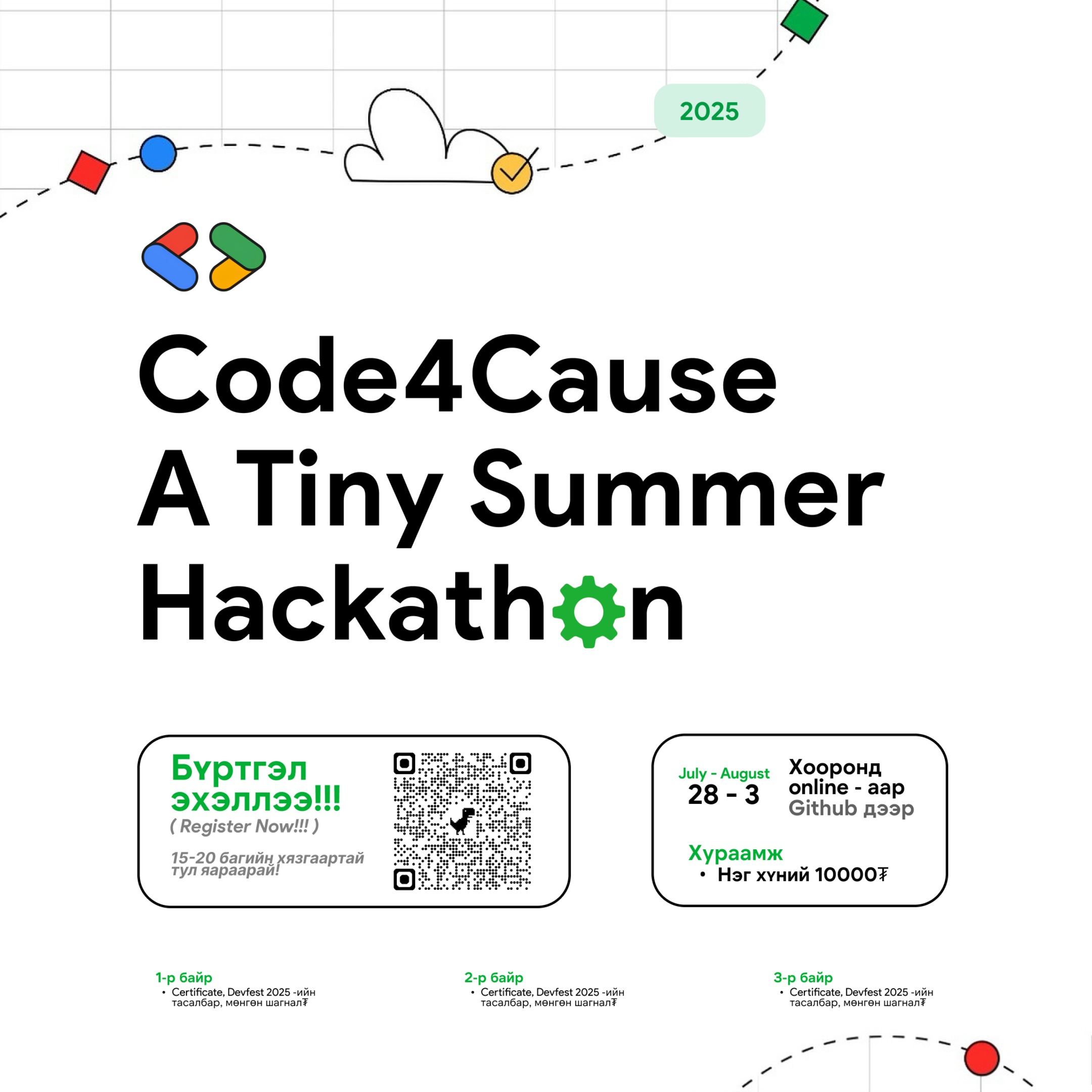 See Code4Cause: A Tiny Summer Hackathon 2025 at Google Developer Groups GDG on Campus Mongolian ...
