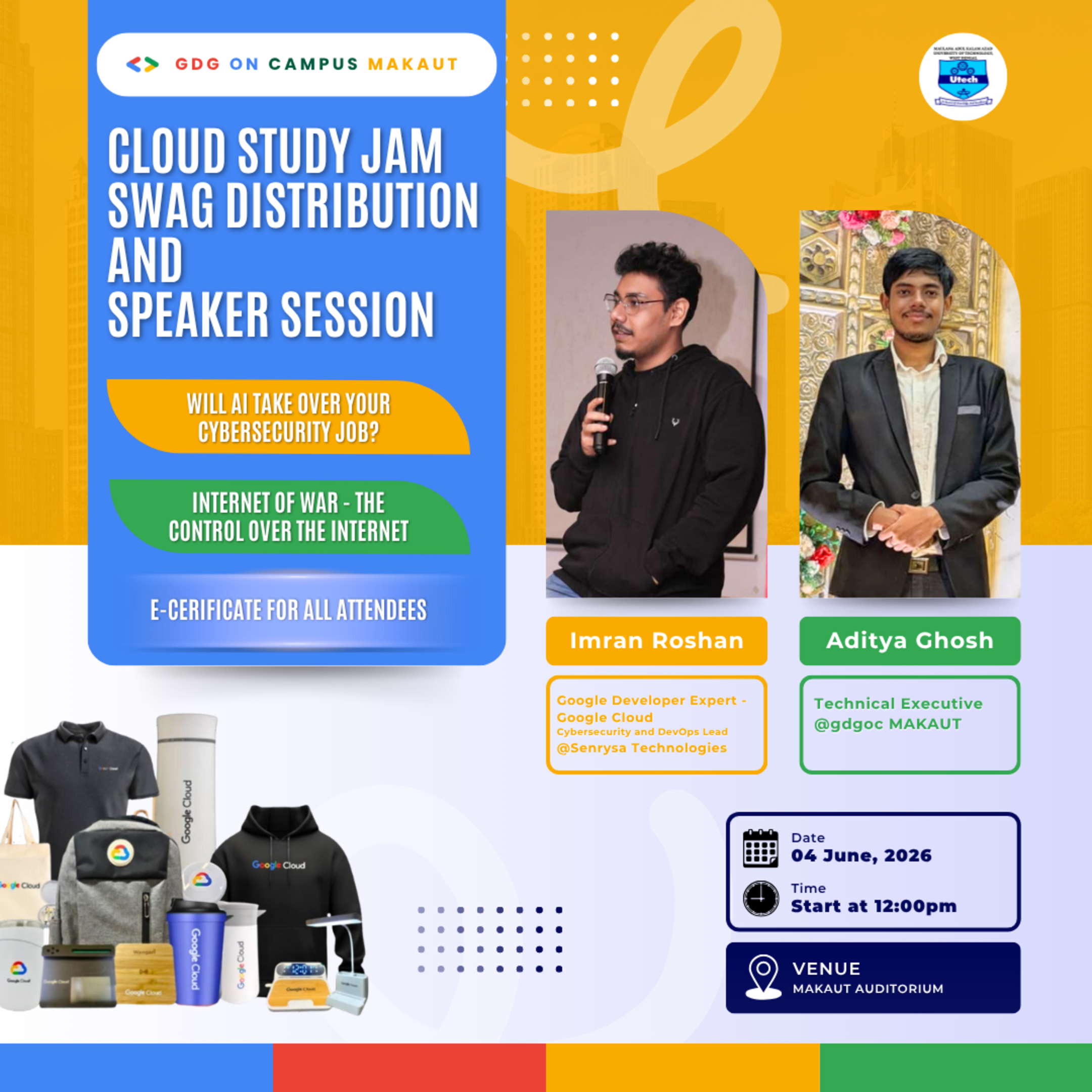 See Cloud Study Jam Swag Distribution & Speaker Session at Google ...