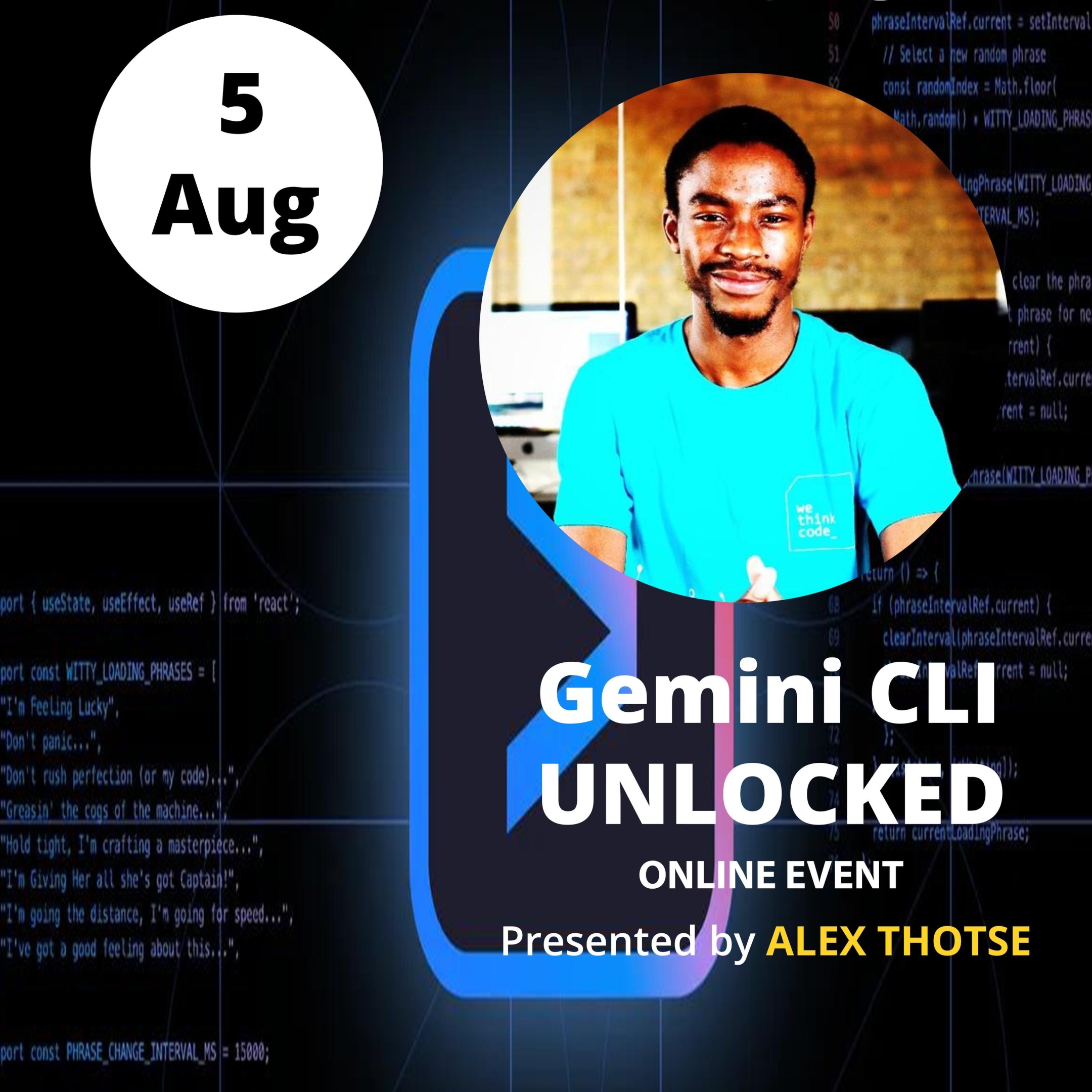See Gemini CLI Unlocked With Alex Thotse at Google Developer Groups GDG Soweto