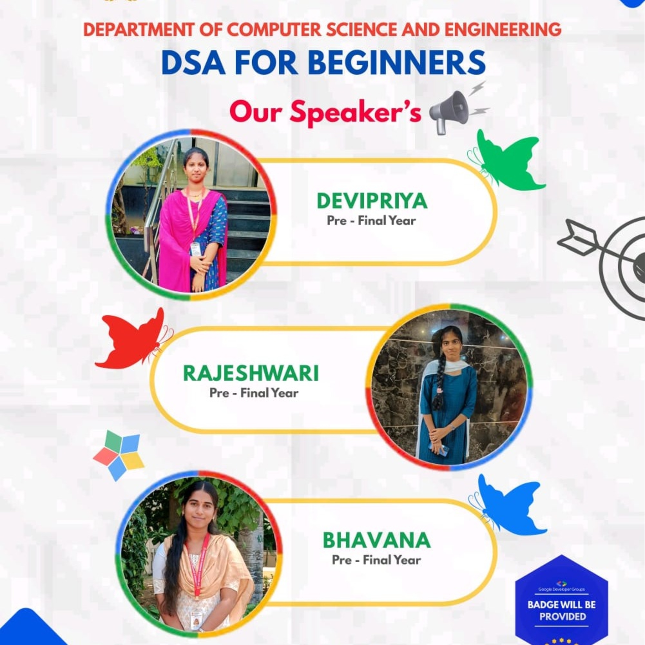 See DSA for Beginners at Google Developer Groups GDG on Campus GRT ...