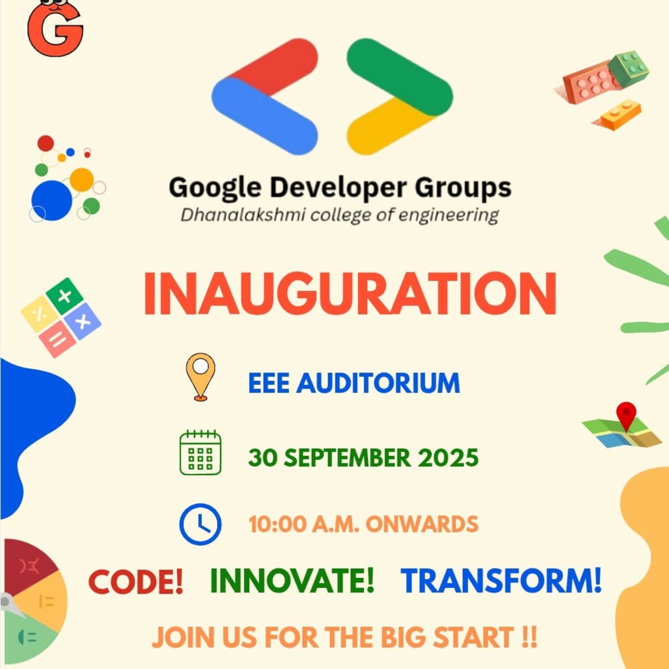 See GDG DCE Inauguration Program at Google Developer Groups GDG on ...