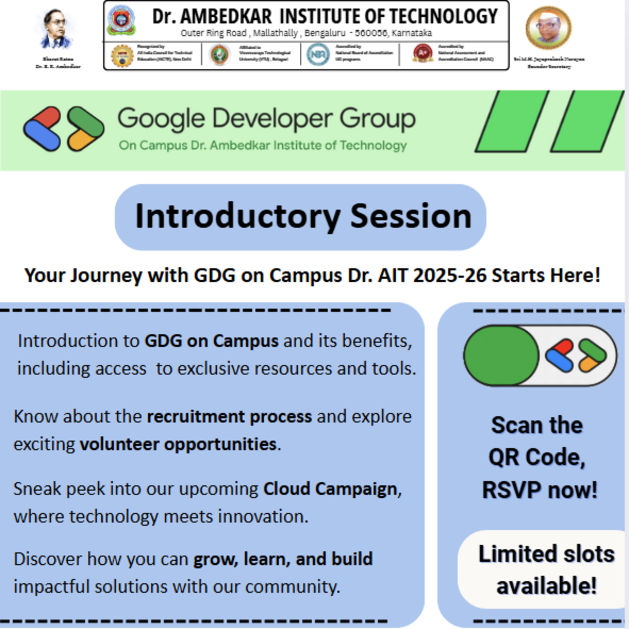 See Introductory Session: Your Journey with GDG on Campus Dr. AIT 2025-26 Starts Here! at Google ...