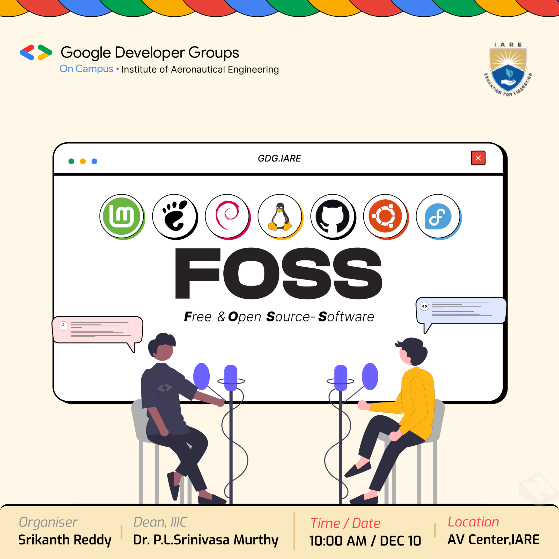 See Free and open source software at Google Developer Groups GDG on Campus Institute of ...