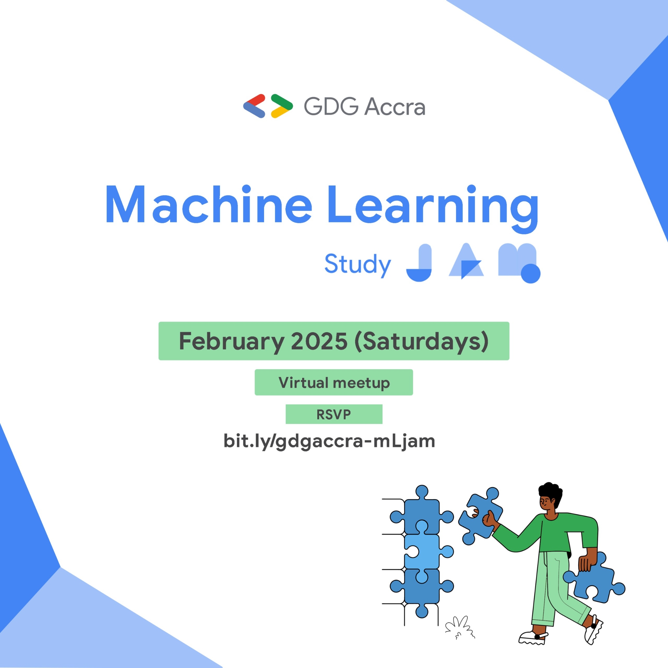 See Machine Learning Study Jam at Google Developer Groups GDG Accra