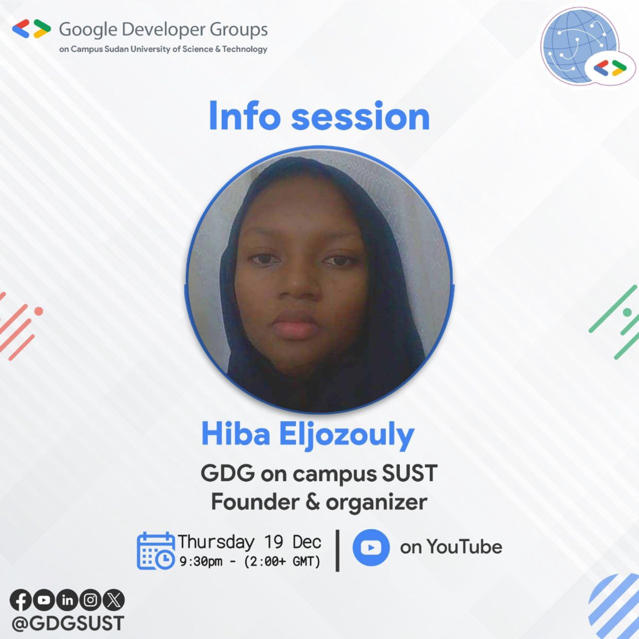 See Info Session at Google Developer Groups GDG on Campus Sudan University of Science ...