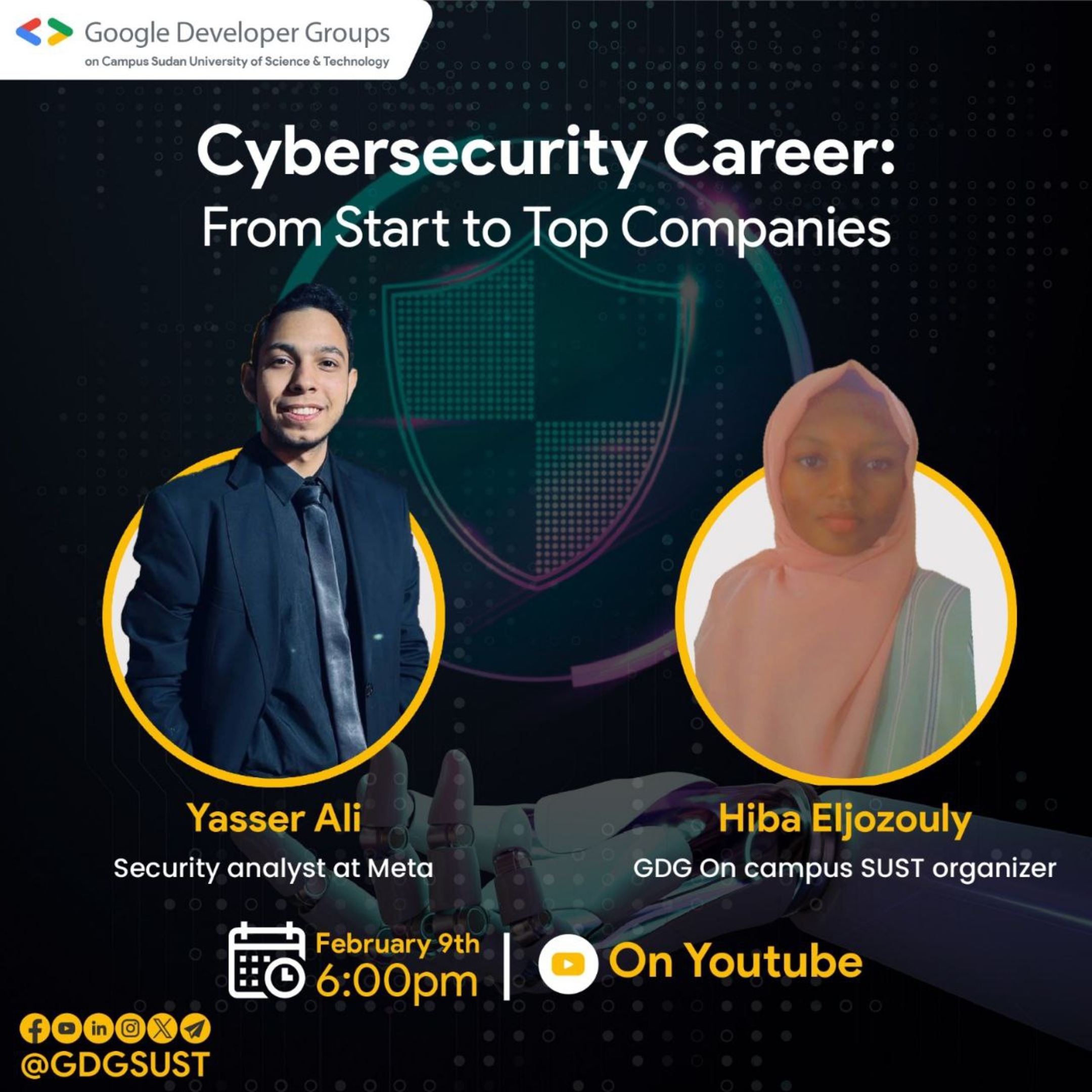 See Cybersecurity Career: From Start to Top Companies at Google Developer Groups GDG on Campus ...