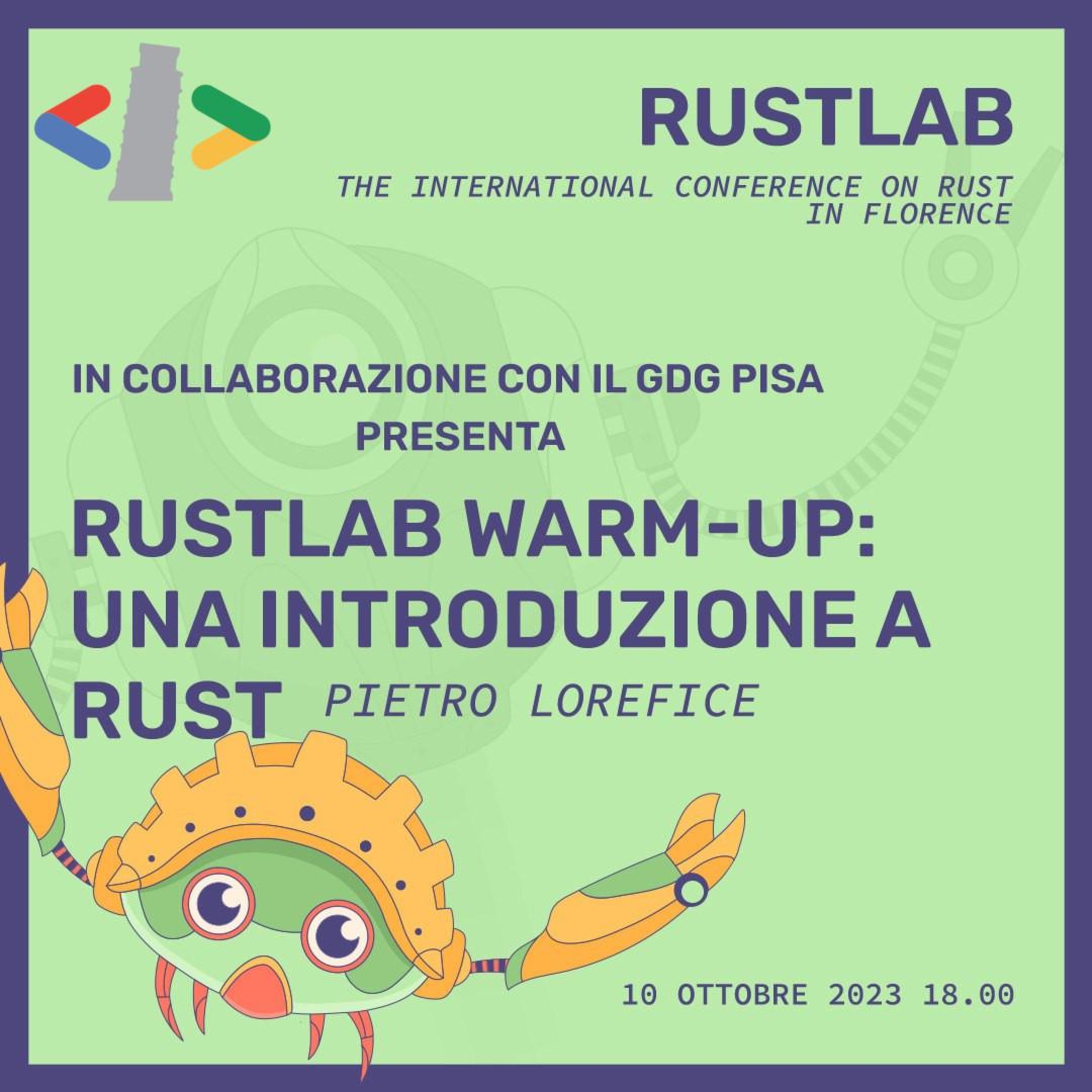 See RustLab warm up: una introduzione a Rust at Google Developer Groups GDG Pisa