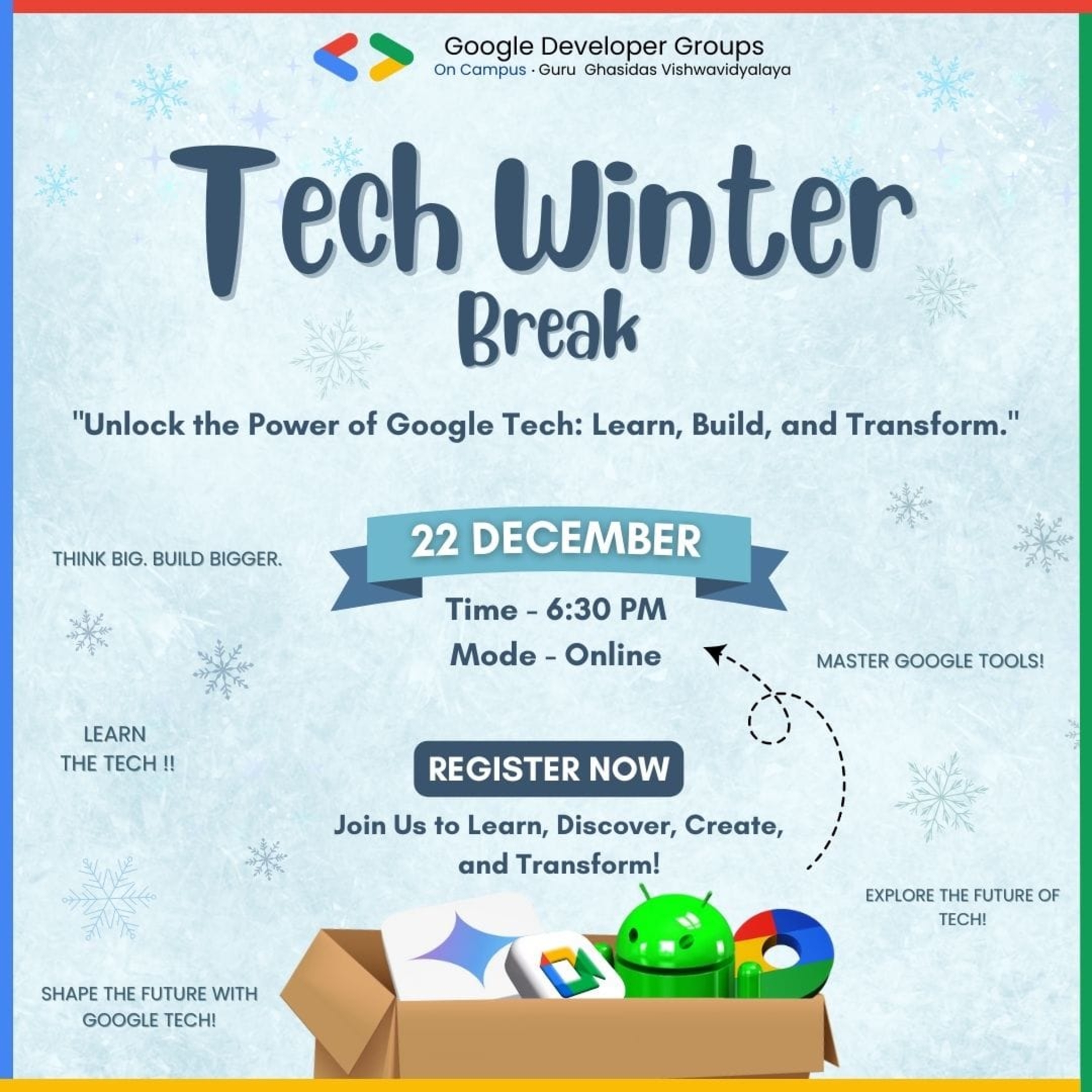 See Tech Winter Break GDG On Campus GGV at Google Developer Groups GDG ...