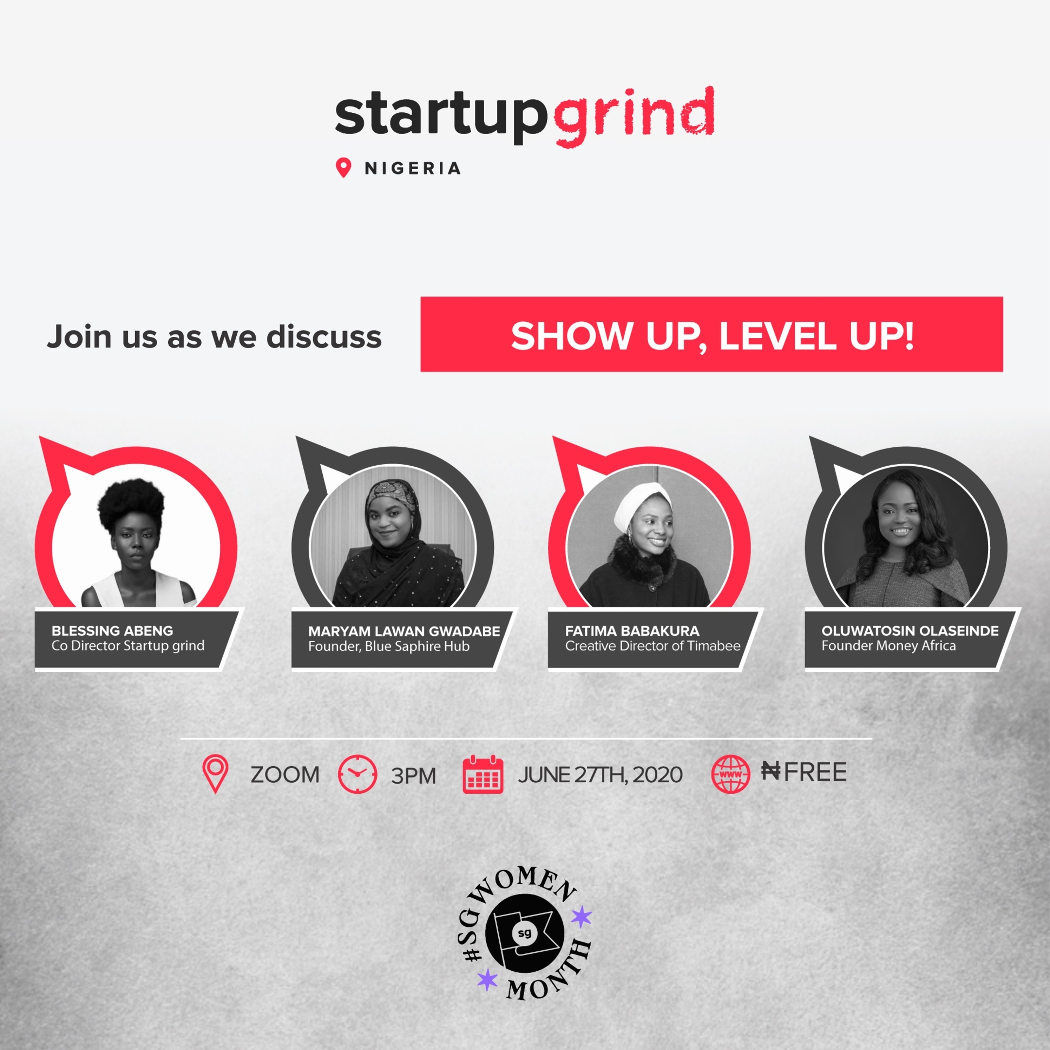 See Show Up, Level Up! A Panel Session with Maryam Gwadebe, Fatima Babakura and Oluwatosin ...