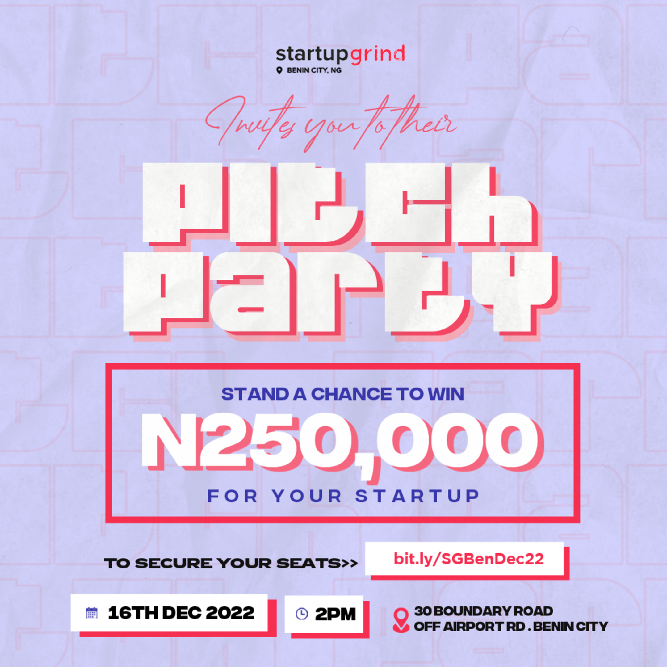 See Benin City Startup Pitch Party at Startup Grind Benin City