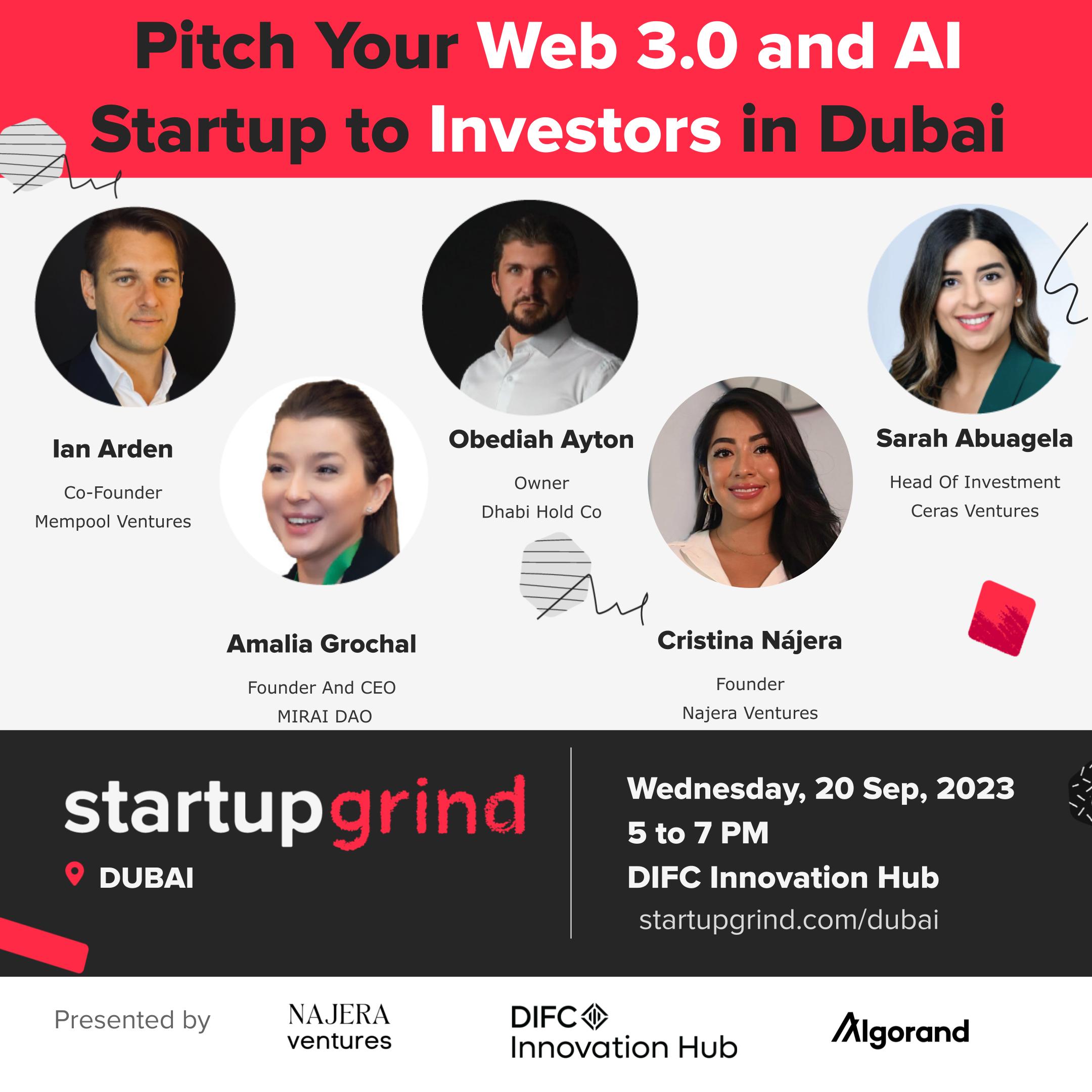 See Pitch Your Web 3.0 and AI Startup to Investors in Dubai at Startup ...