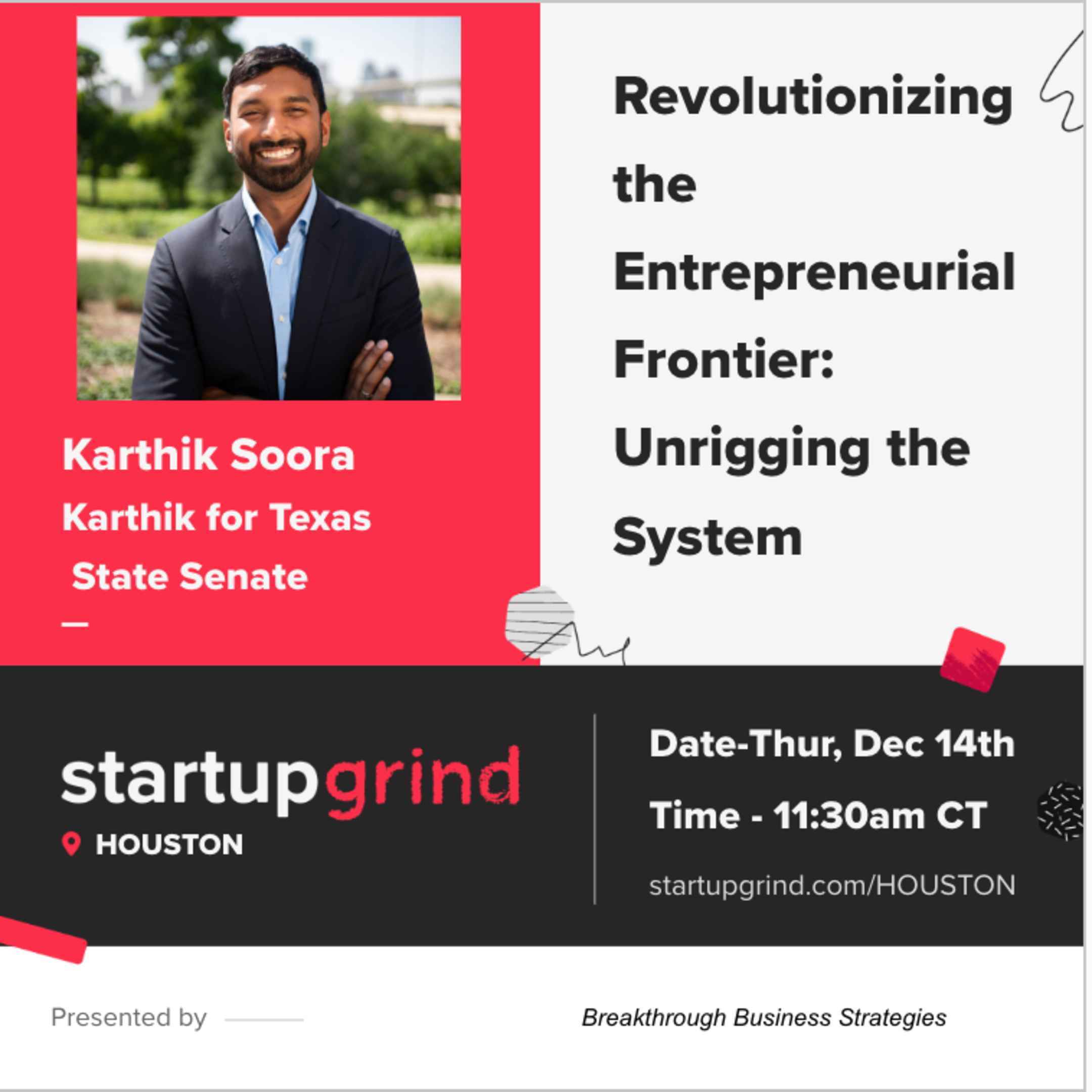 See Revolutionizing the Entrepreneurial Frontier: Unrigging the System at Startup Grind Houston