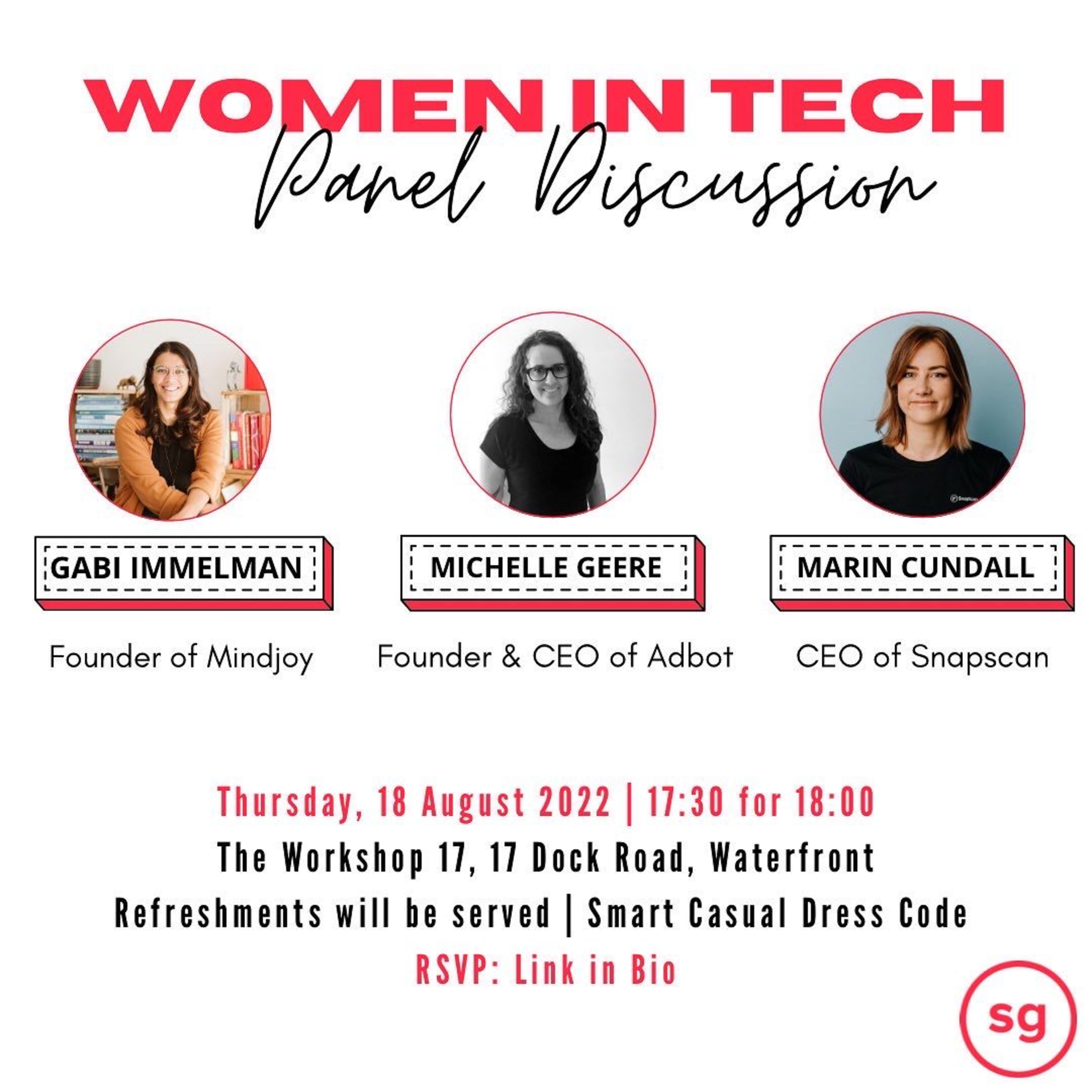 See Women In Tech Panel Discussion at Startup Grind Cape Town