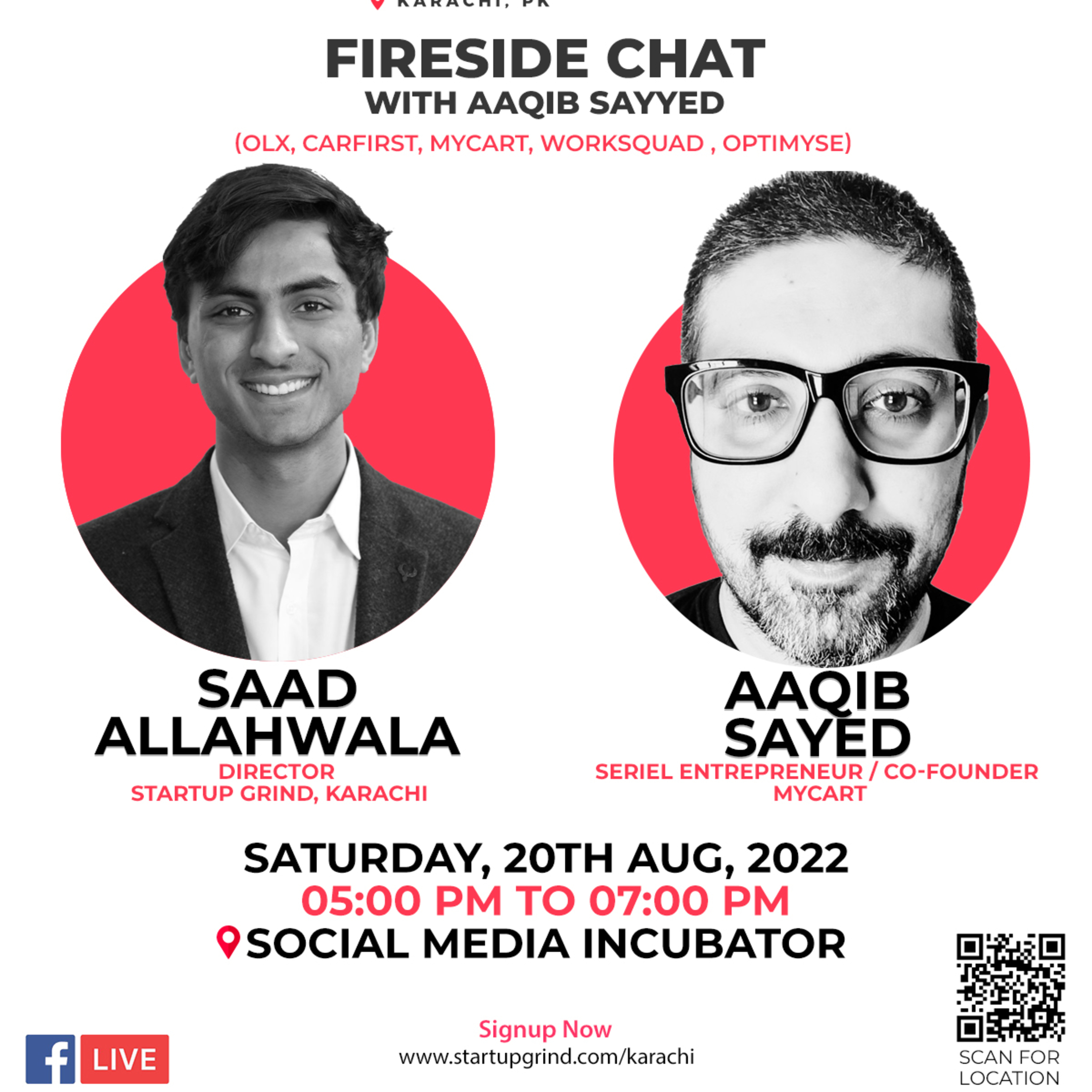 See Fireside Chat w/ 'Aaqib Sayed ' (Seriel Entrepreneur/Co-founder Mycart)'. at Startup Grind ...