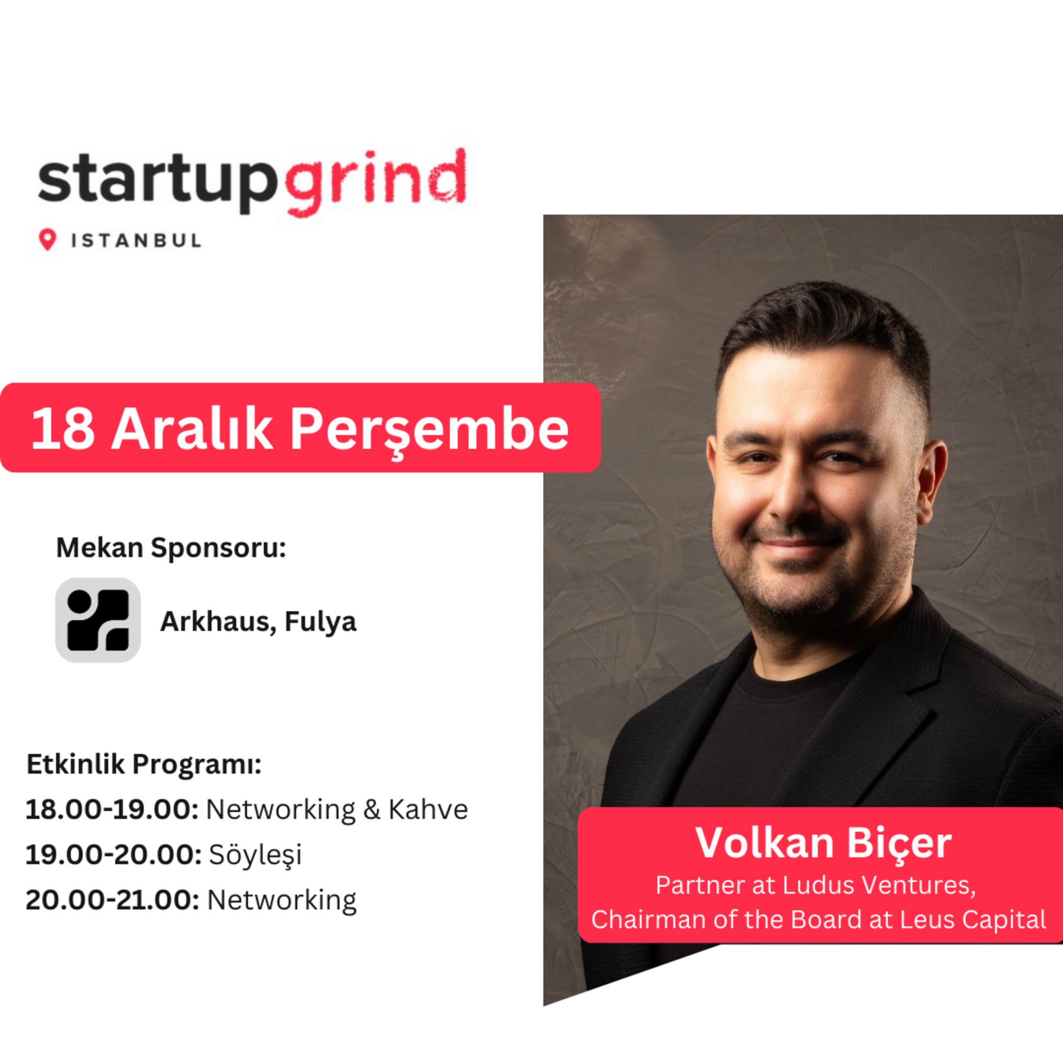 See Startup Grind Hosts Volkan Biçer (Ludus & Leus Capital) at Startup ...