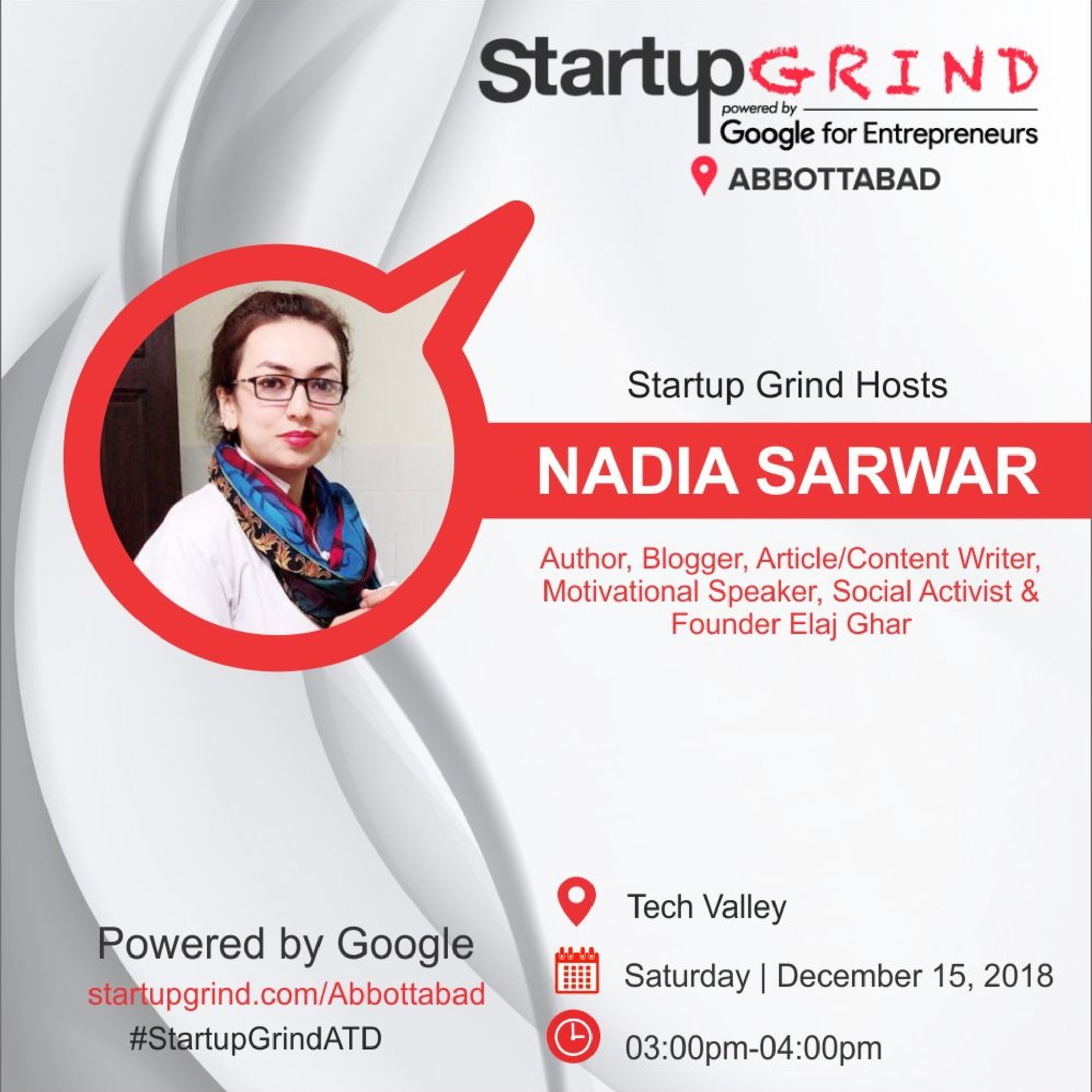 See Startup Grind Hosts Nadia Sarwar, Author, Blogger, Article/Content ...