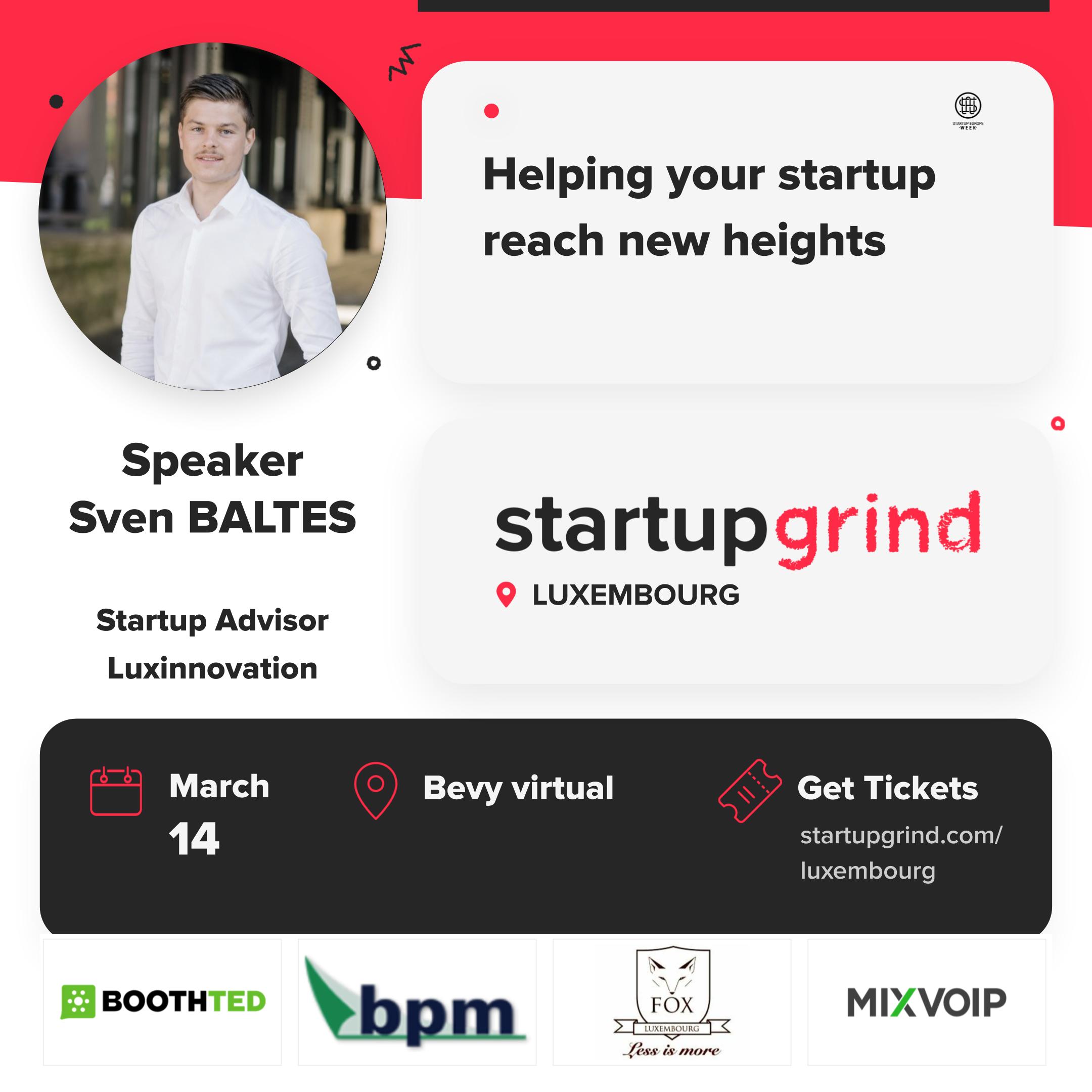 See SEW2023 - Sven BALTES (Luxinnovation) on Helping your startup reach ...