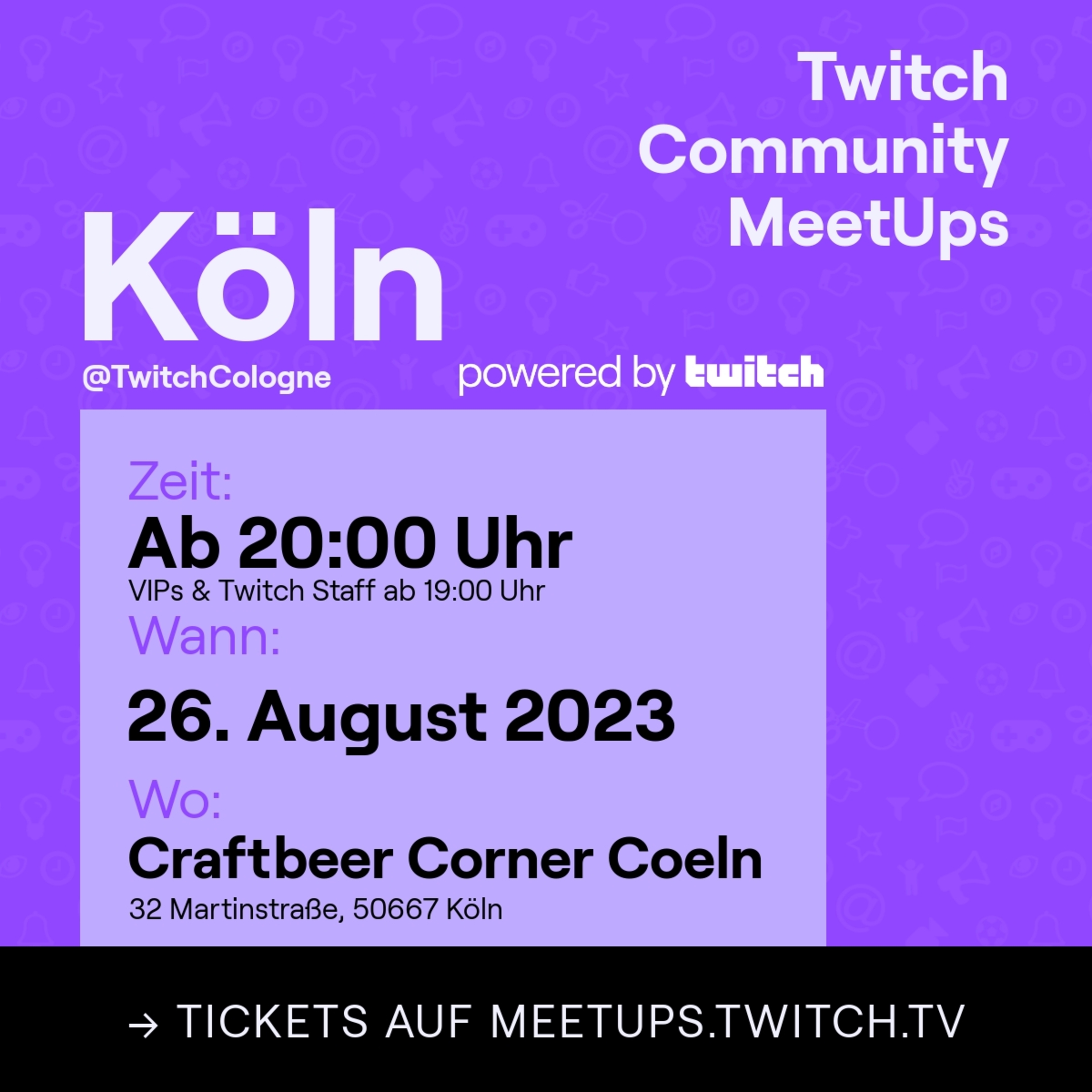 See Cologne Community MeetUp, Powered by Twitch @ Gamescom 2023 Party ...