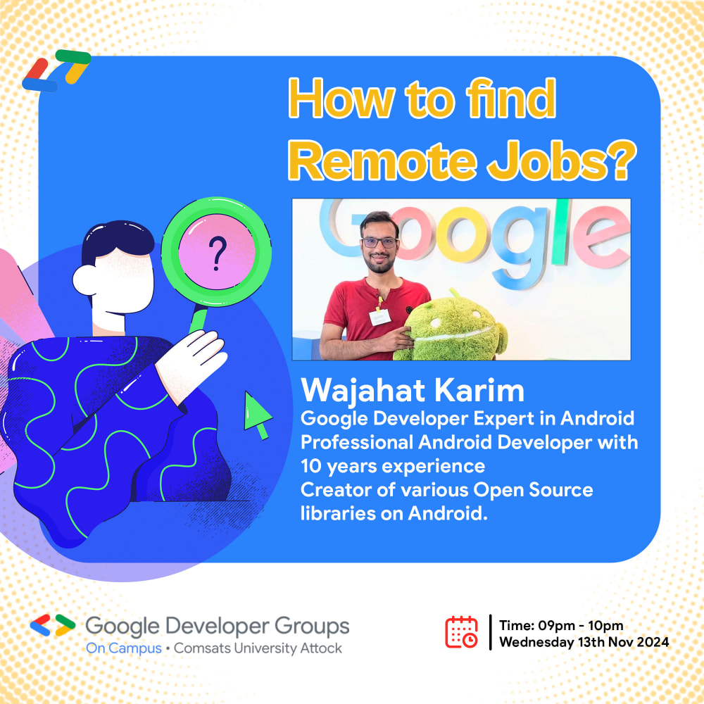 Google Developer Groups GDG on Campus COMSATS University Islamabad ... Google Developer Groups GDG on Campus COMSATS University Islamabad ...