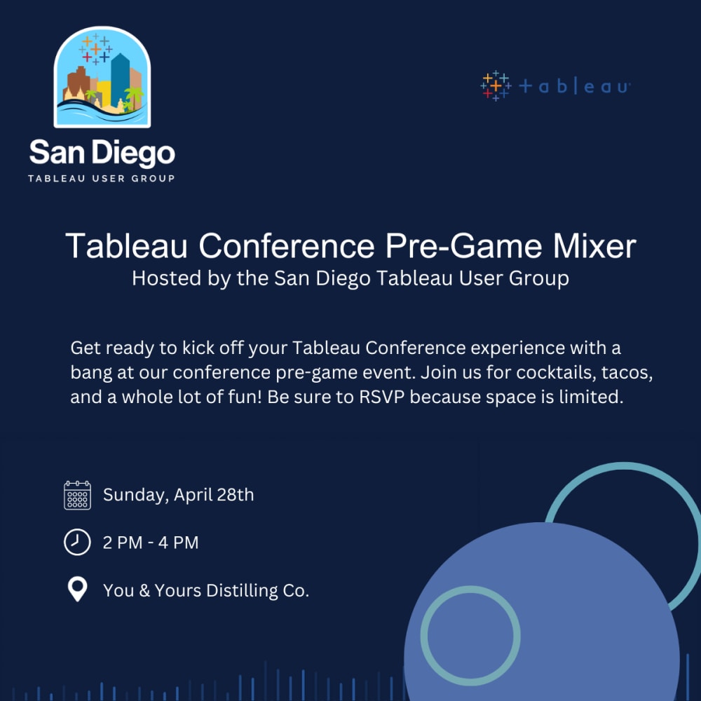 Tableau San Diego Tableau User Group